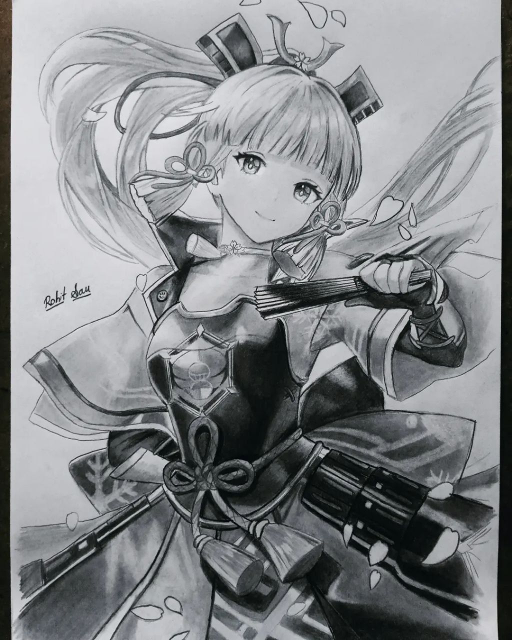 Kamisato Ayaka pencil sketch Genshin Impact | HoYoLAB