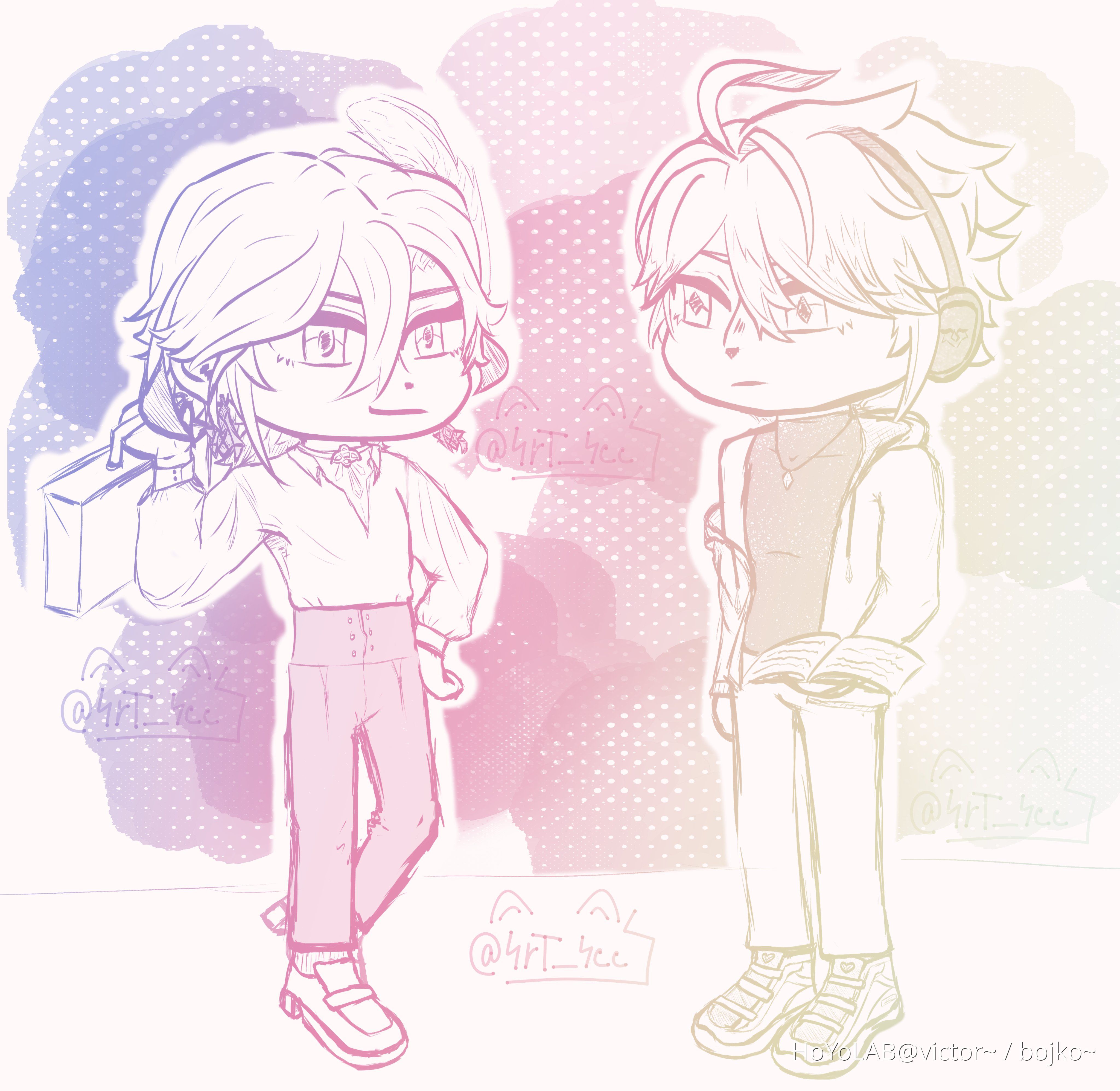 chibi Kaveh & Alhaitham Genshin Impact | HoYoLAB