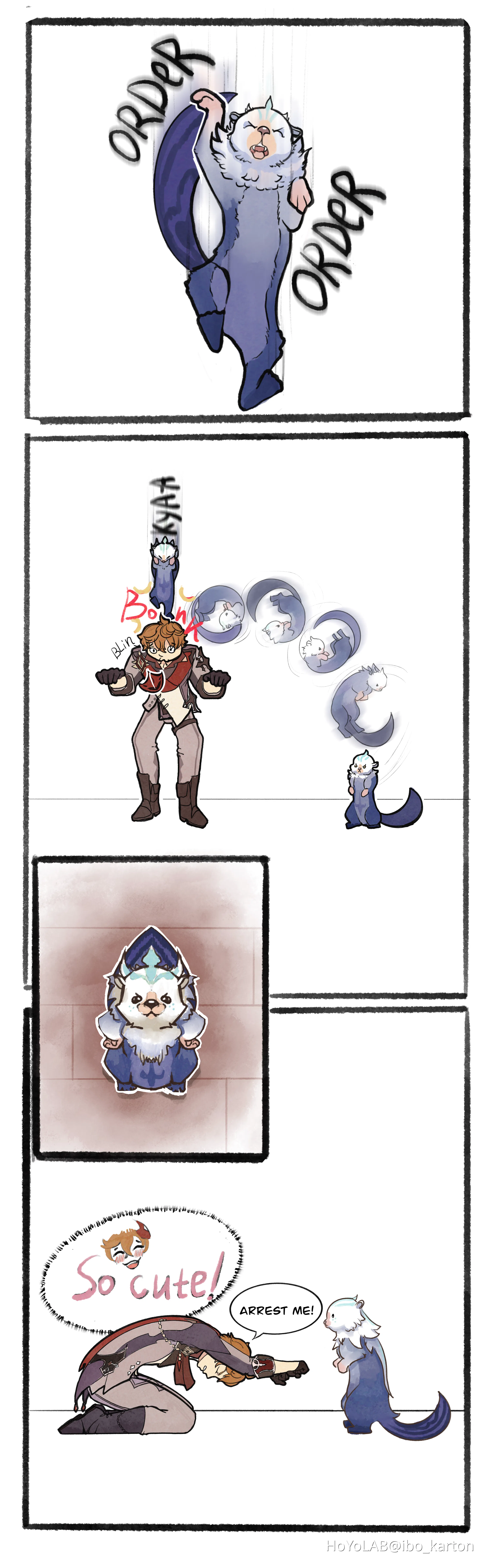 I drew a lot of memes with Neuvillette(Here are all), but my ritual ...