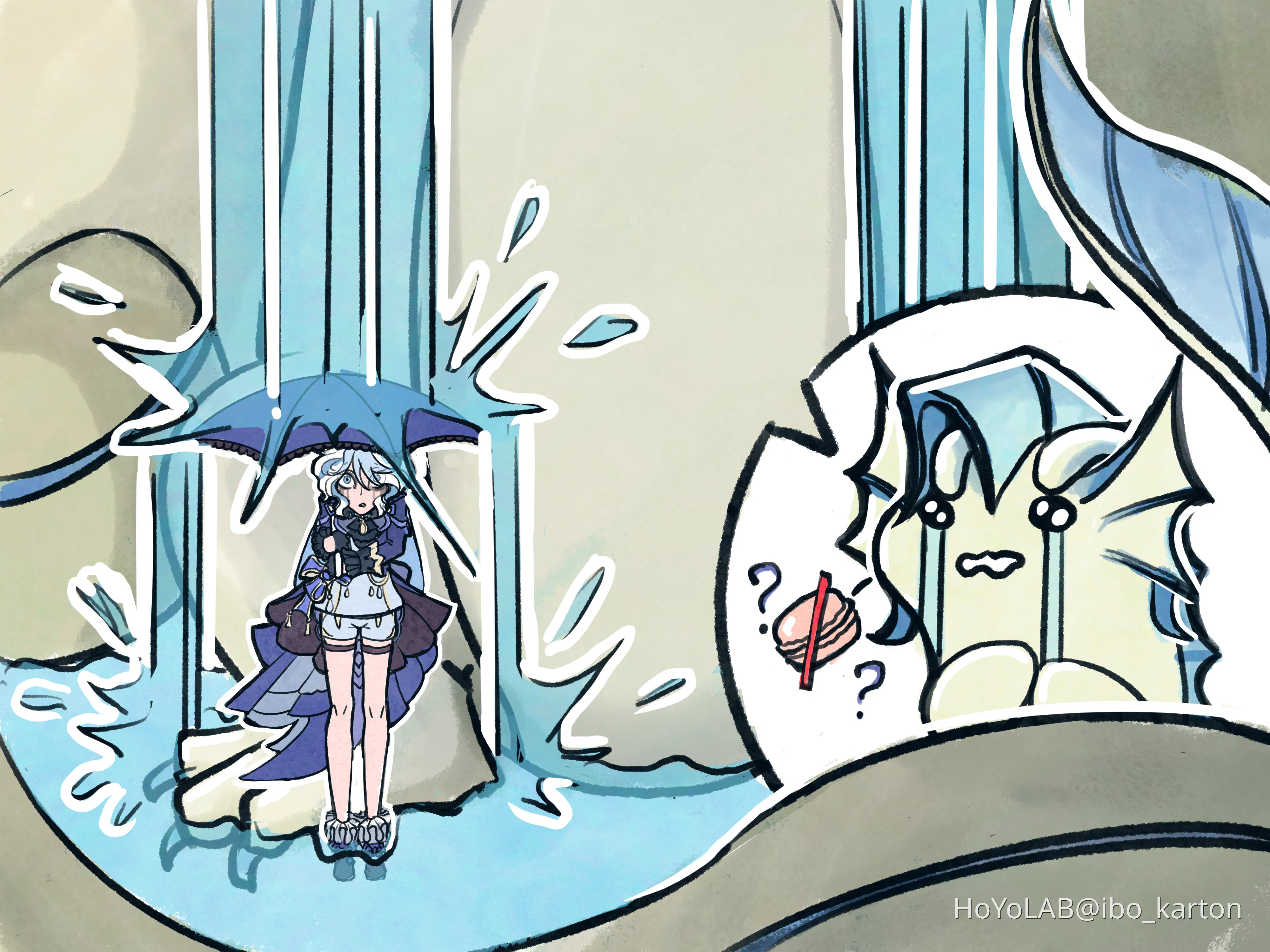 I drew a lot of memes with Neuvillette(Here are all), but my ritual ...