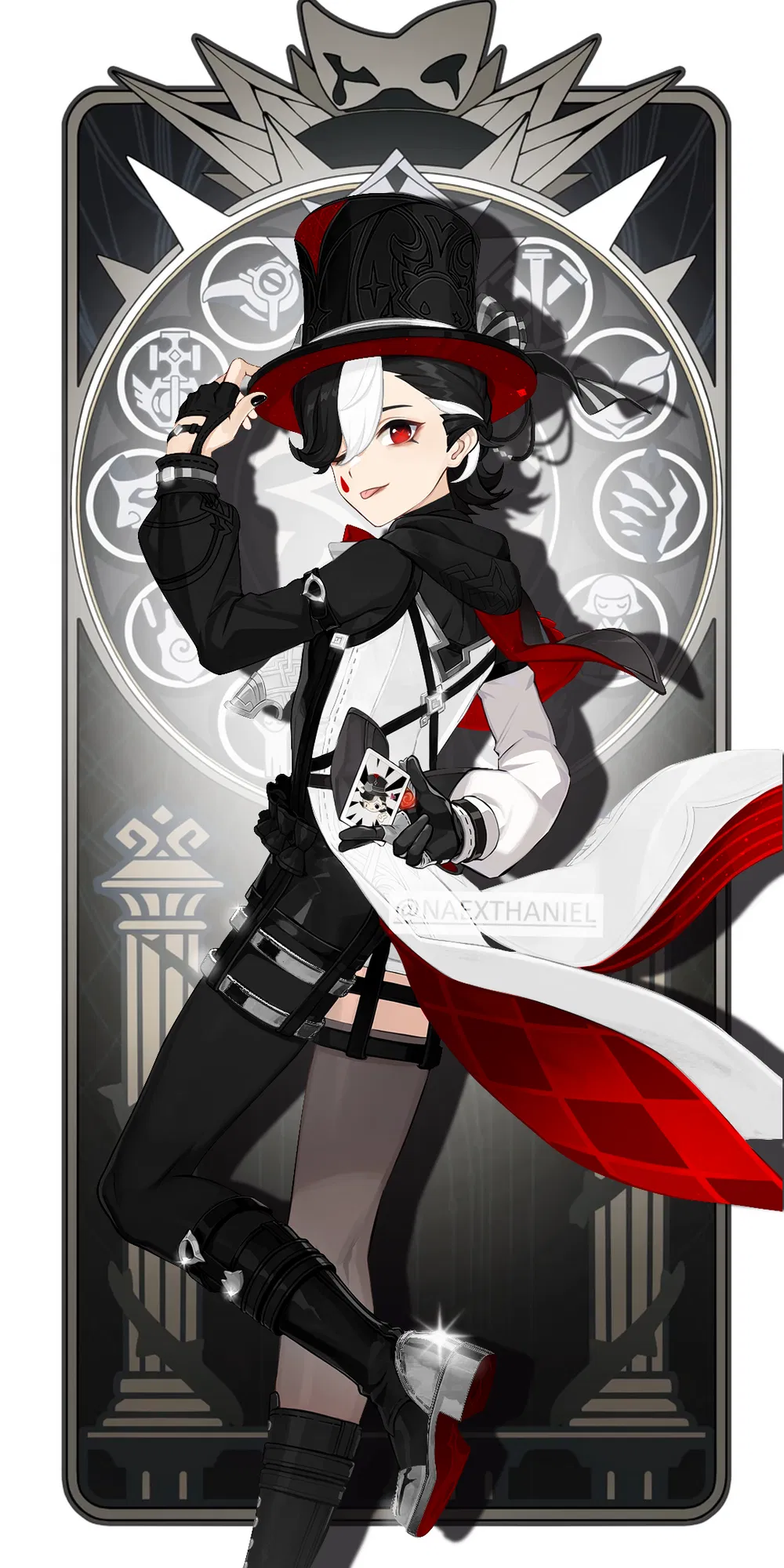 Lyney with Arlecchino color palette Genshin Impact | HoYoLAB