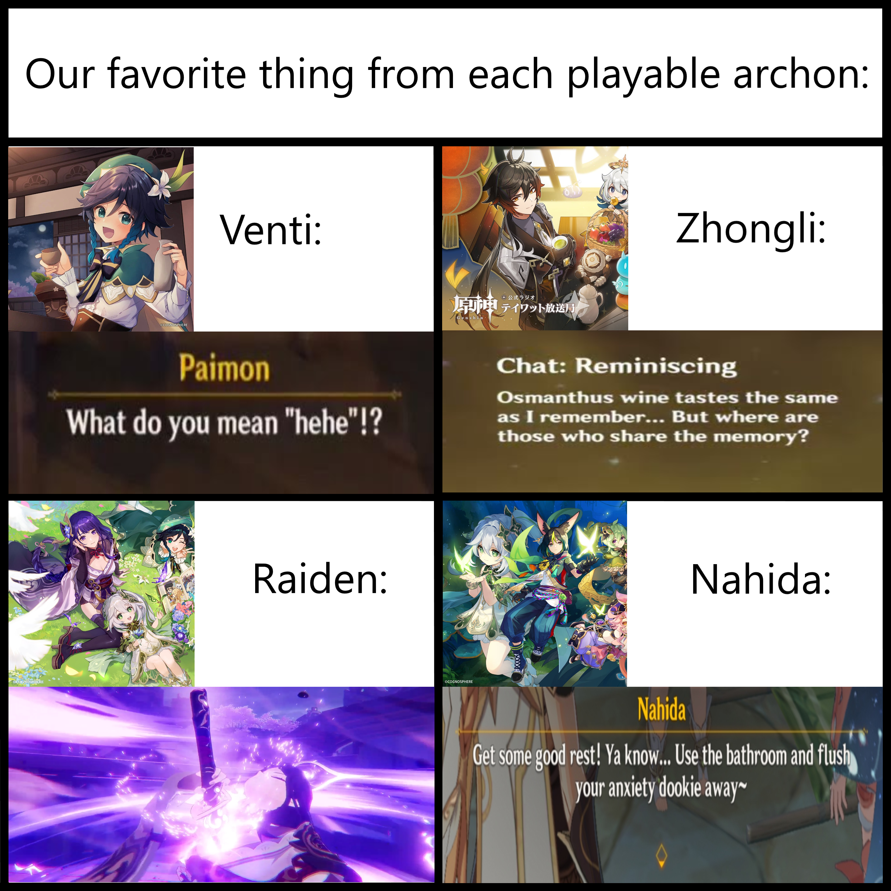 A Meme I Made For All Archon Lovers. Genshin Impact | HoYoLAB