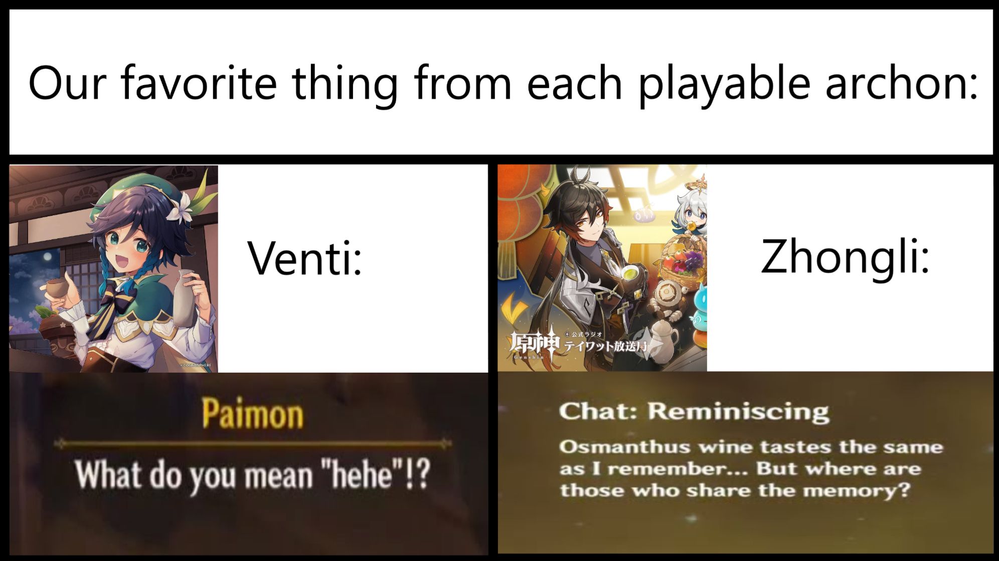 A Meme I Made For All Archon Lovers. Genshin Impact | HoYoLAB