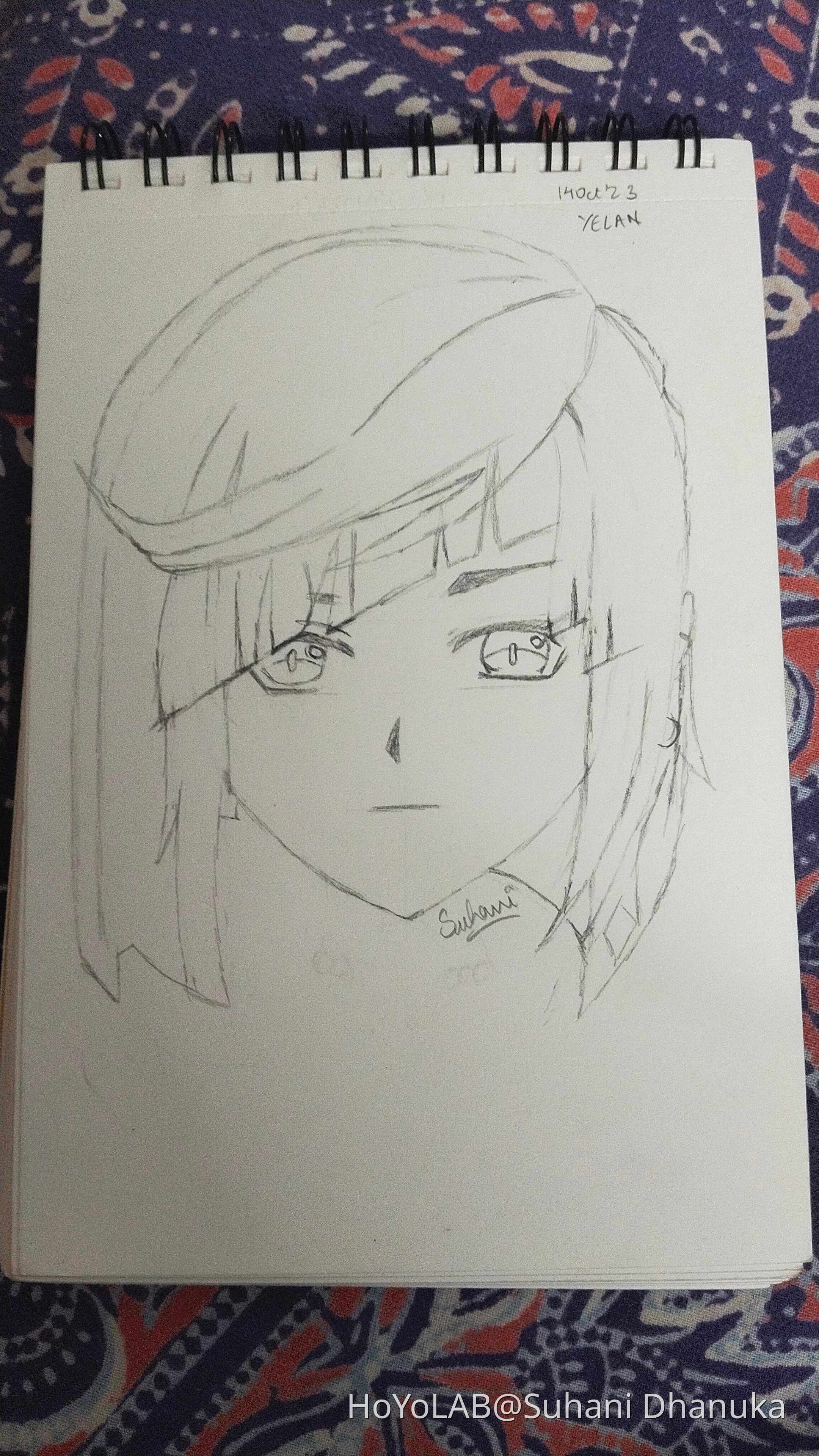 Yelan drawing Genshin Impact | HoYoLAB