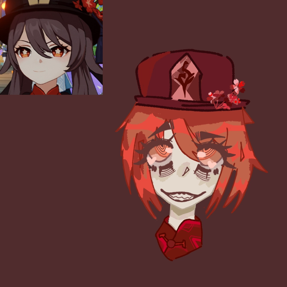 Spopoky Scary Skele Hu Tao drawing 😱 Genshin Impact | HoYoLAB