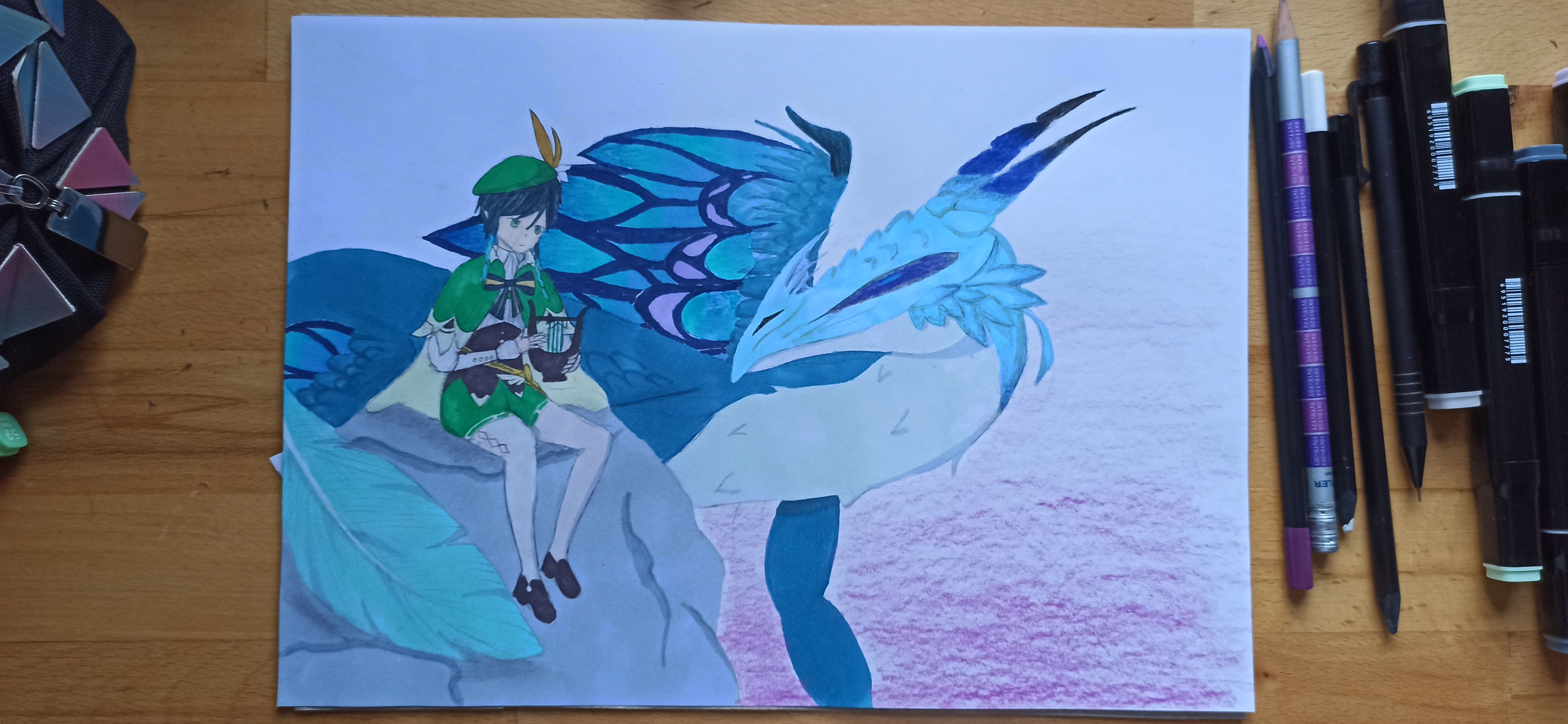 Drawing of Venti with Dvalin Genshin Impact | HoYoLAB