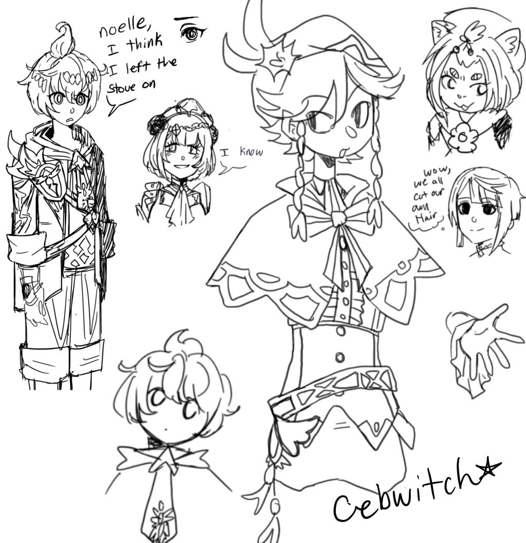 Doodles from the poetry exchange! Genshin Impact | HoYoLAB