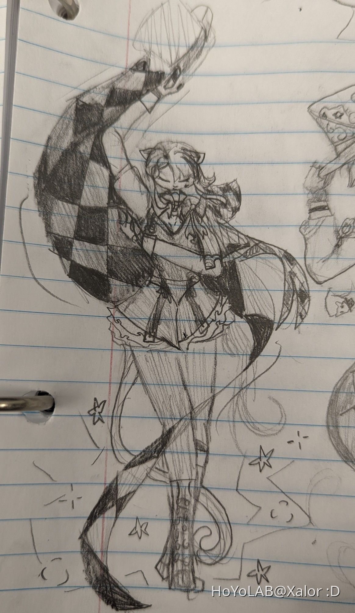 Added Lynette to my Lyney drawing :) also fixed Lyney's eye Genshin ...