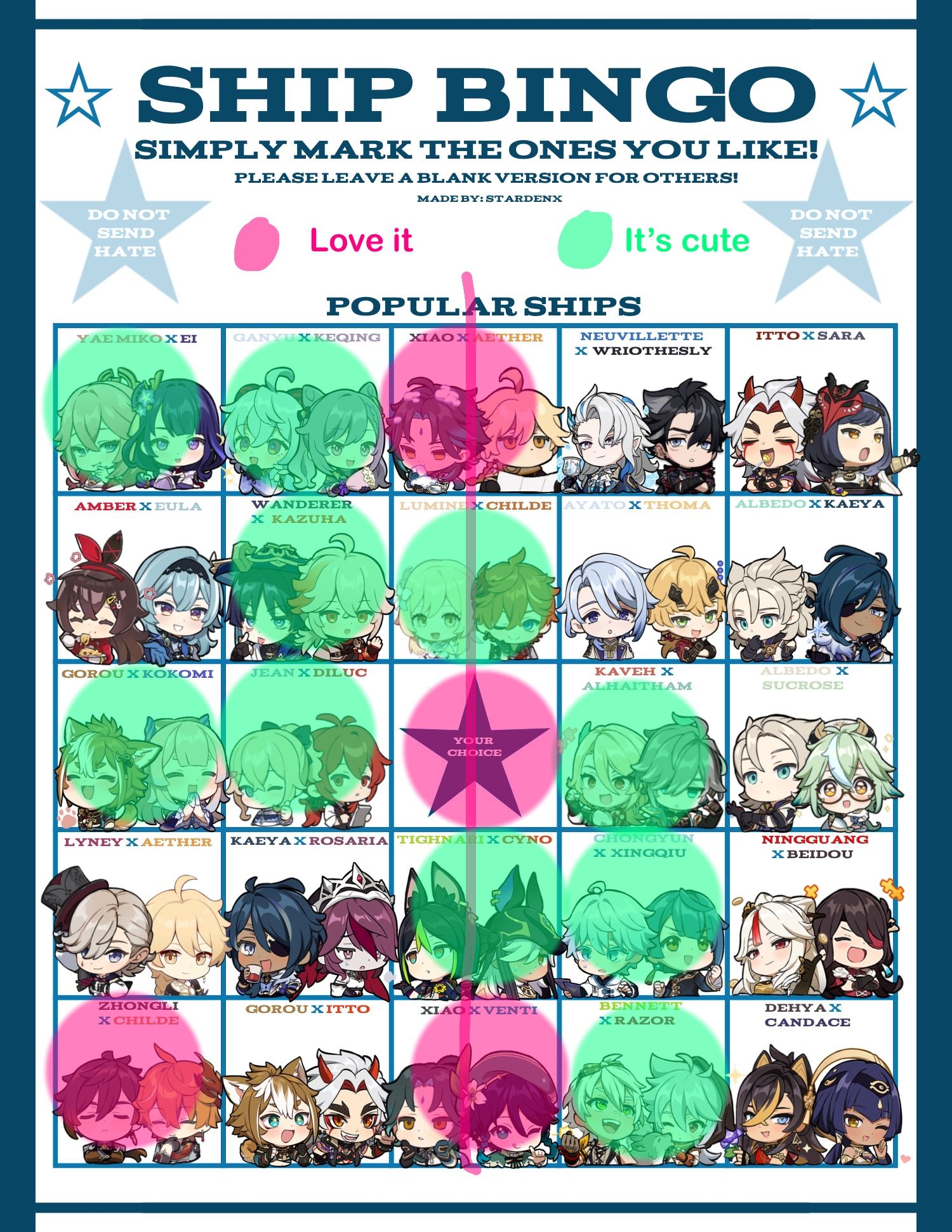 Ship Bingo Genshin Impact | HoYoLAB