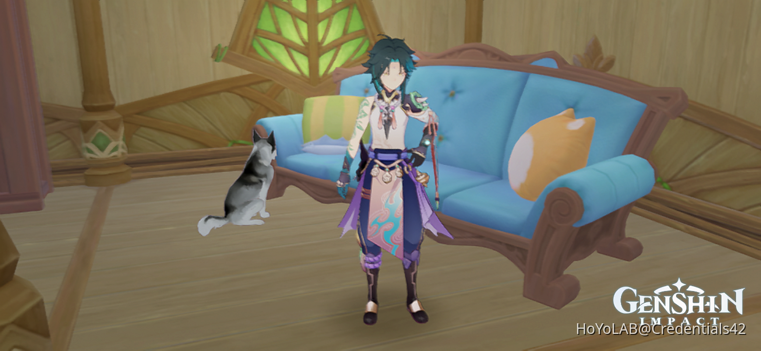 xiao and the dog Genshin Impact | HoYoLAB