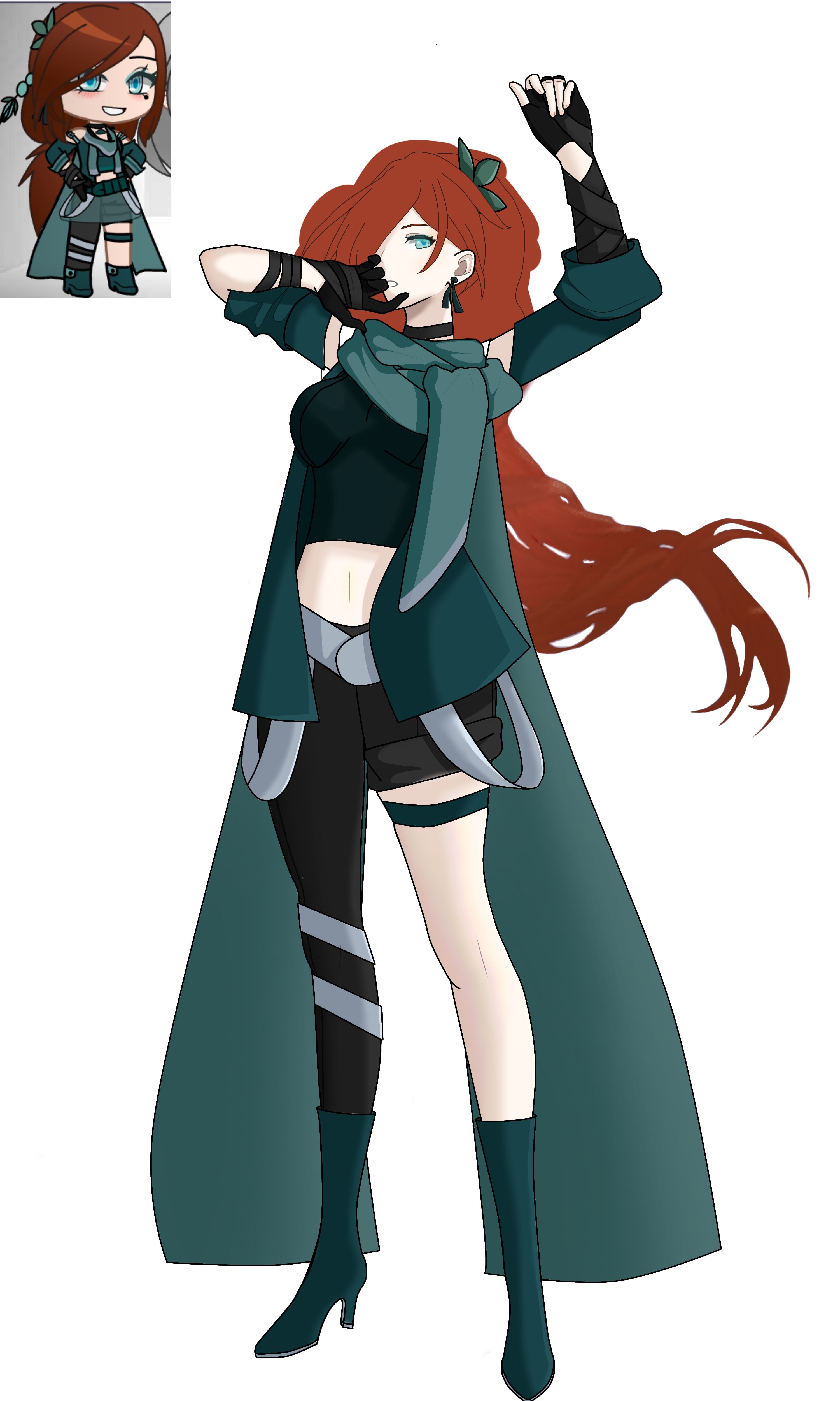 This is my Hsr OC the hair isn't finished but it is pretty close to ...