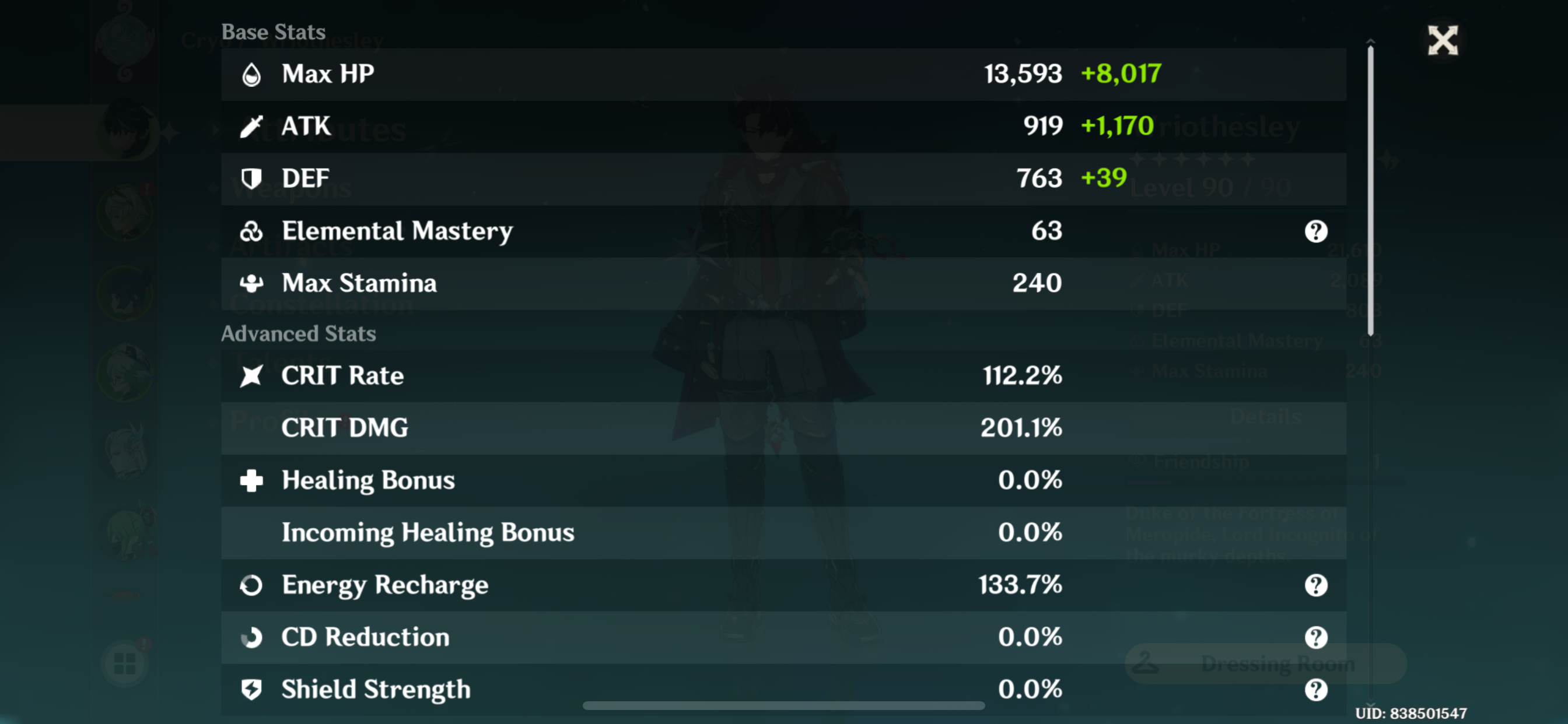 Wriothesley crit rate hit 100% Genshin Impact | HoYoLAB