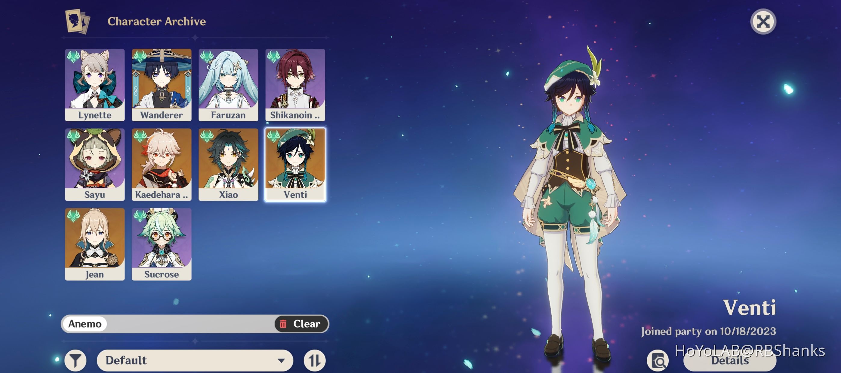 I have all anemo characters now!! I'm really so happy 🫶🏻🥹💚 Genshin ...