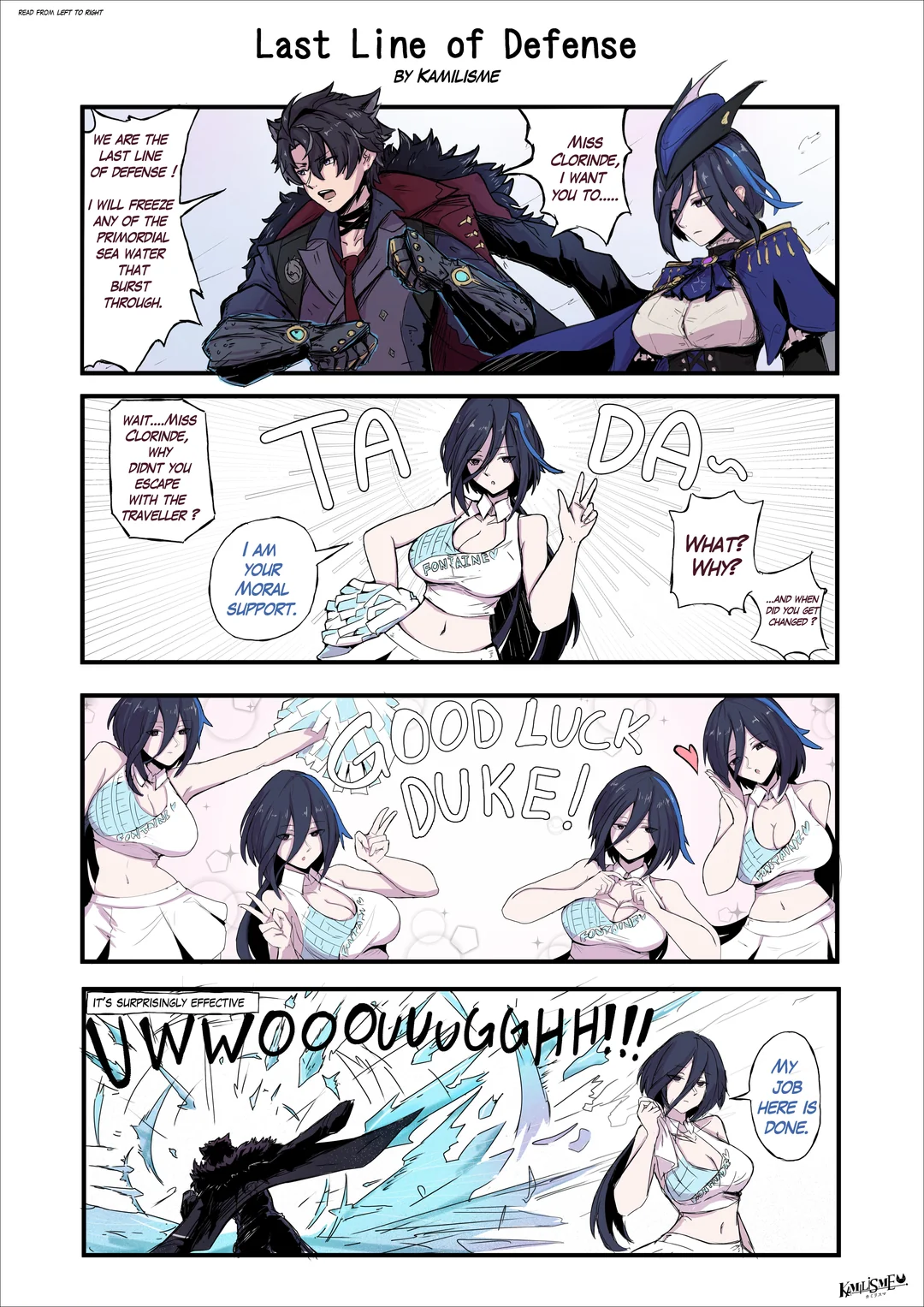 The reason why Clorinde stay behind with Wriothesley(@Kamilisme ...