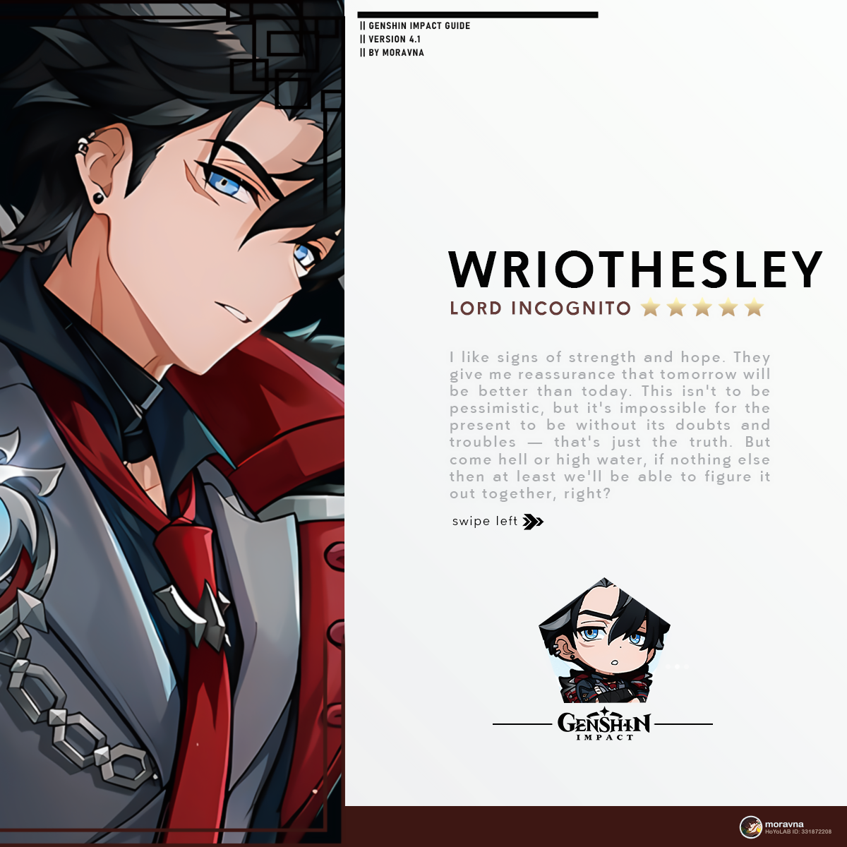 v4.1 Character Build Guide for Wriothesley | Genshin Impact Genshin ...