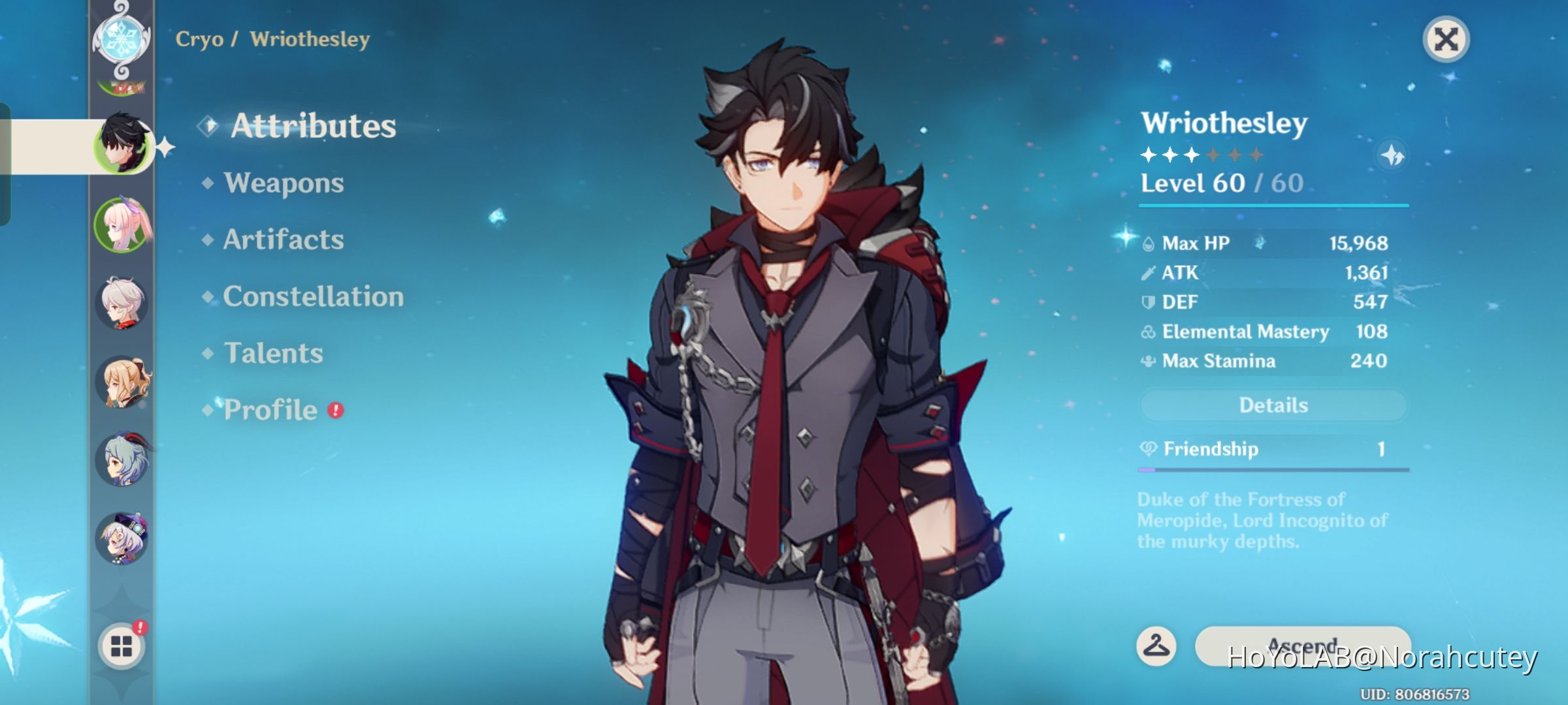 Finally i got Duke Wriothesly Genshin Impact | HoYoLAB