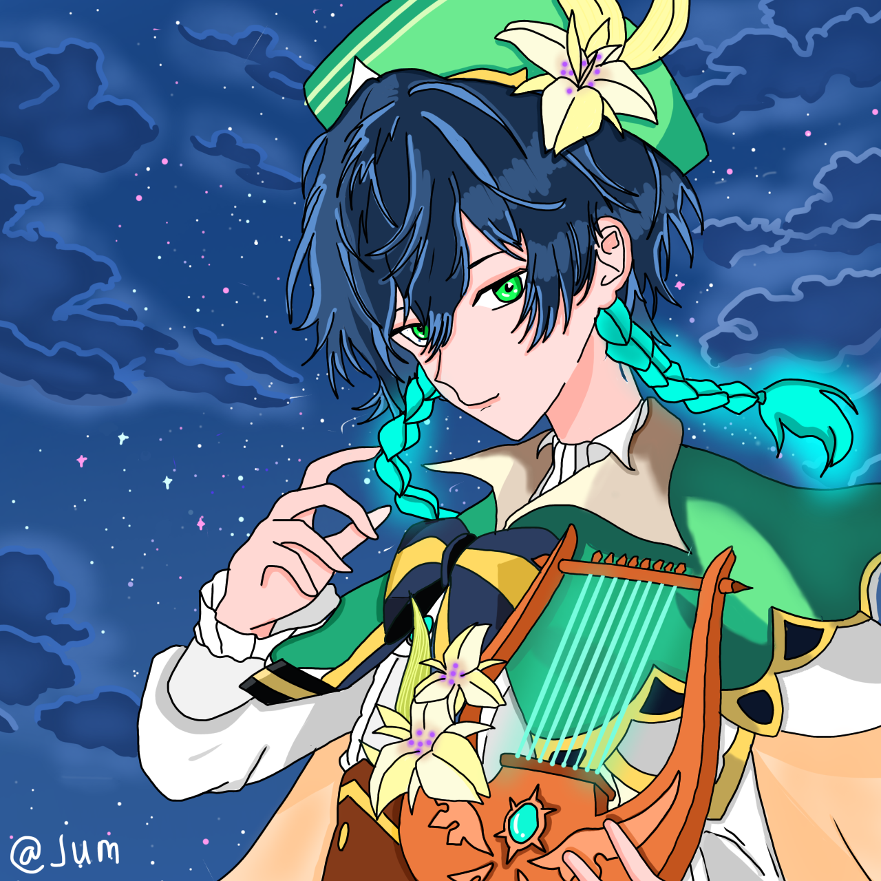 My third entry for Venti’s Fan Art Contest 😁 I really love drawing ...