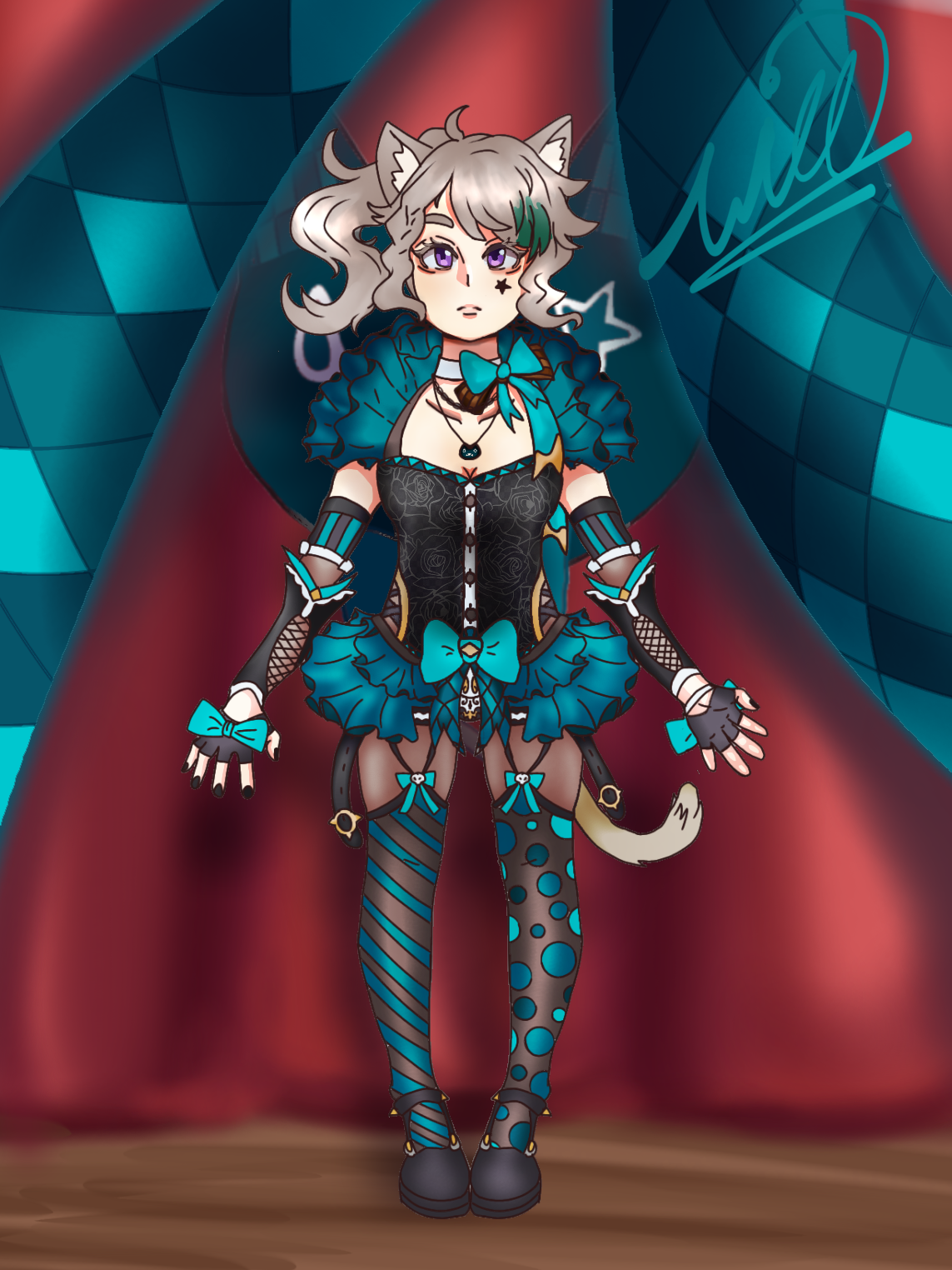 Lynette in that one outfit from Twitter, with a little more details ...