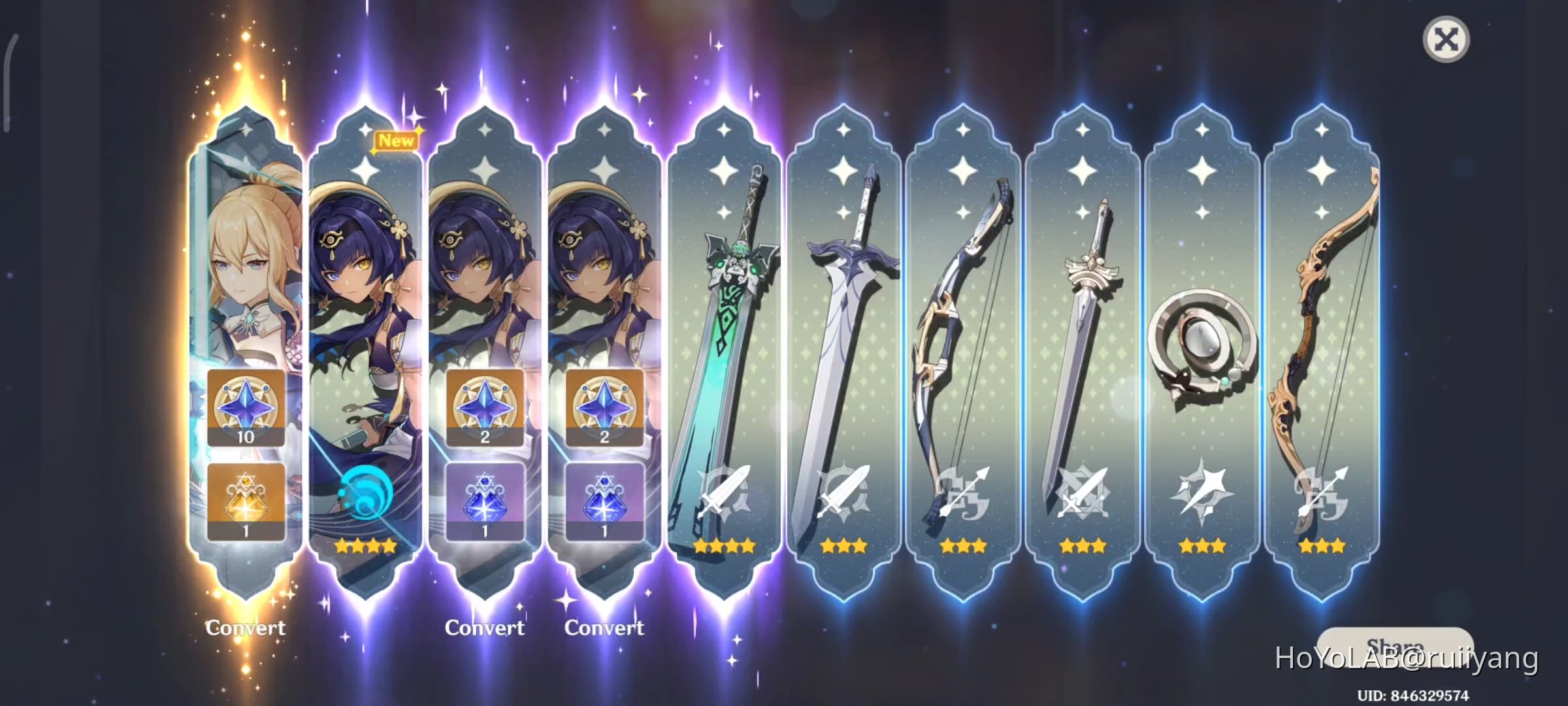 Looking back at my luckiest pull in character banner Genshin Impact ...