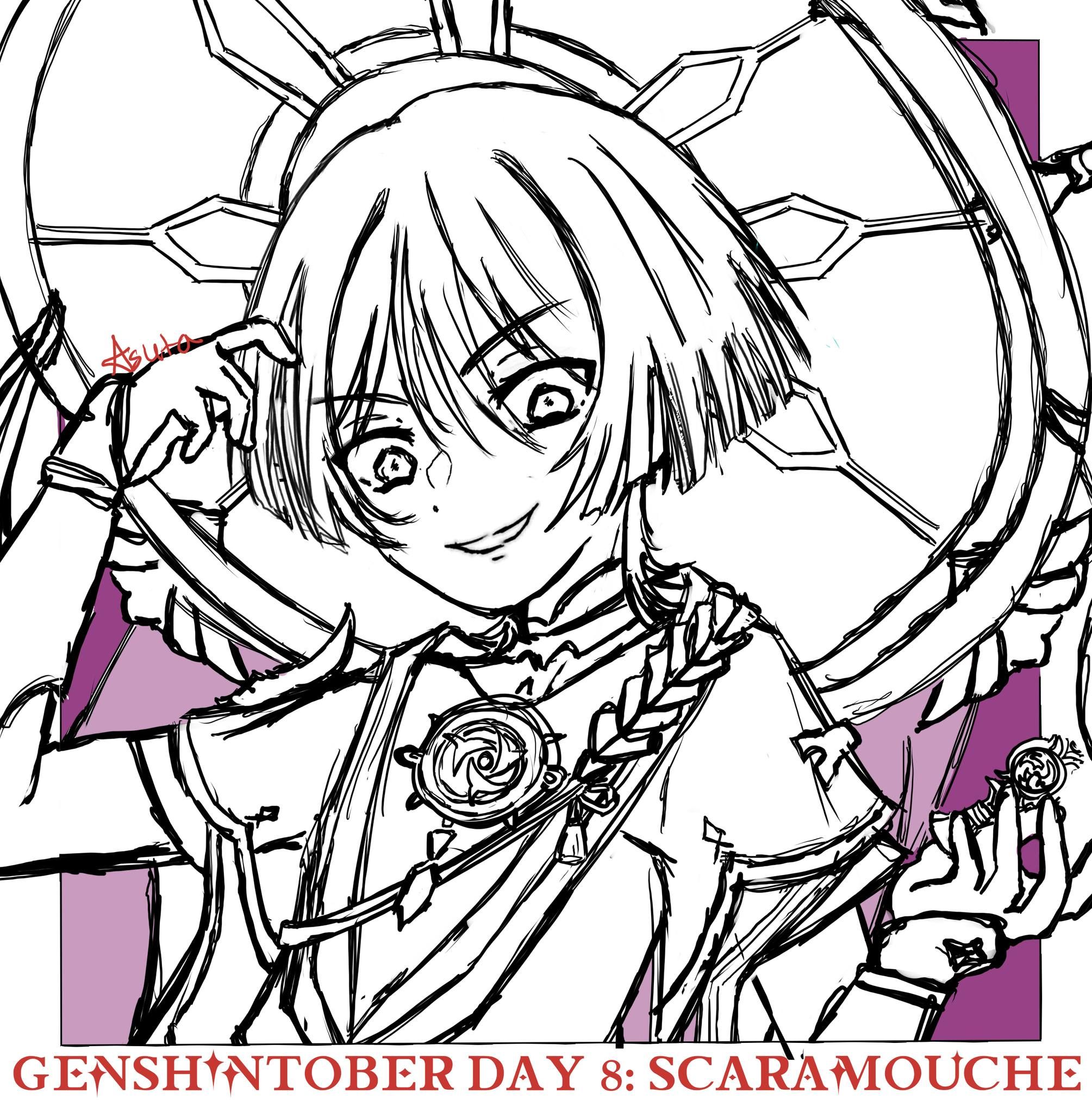 GenshinTober Day 8: Scaramouche Genshin Impact | HoYoLAB