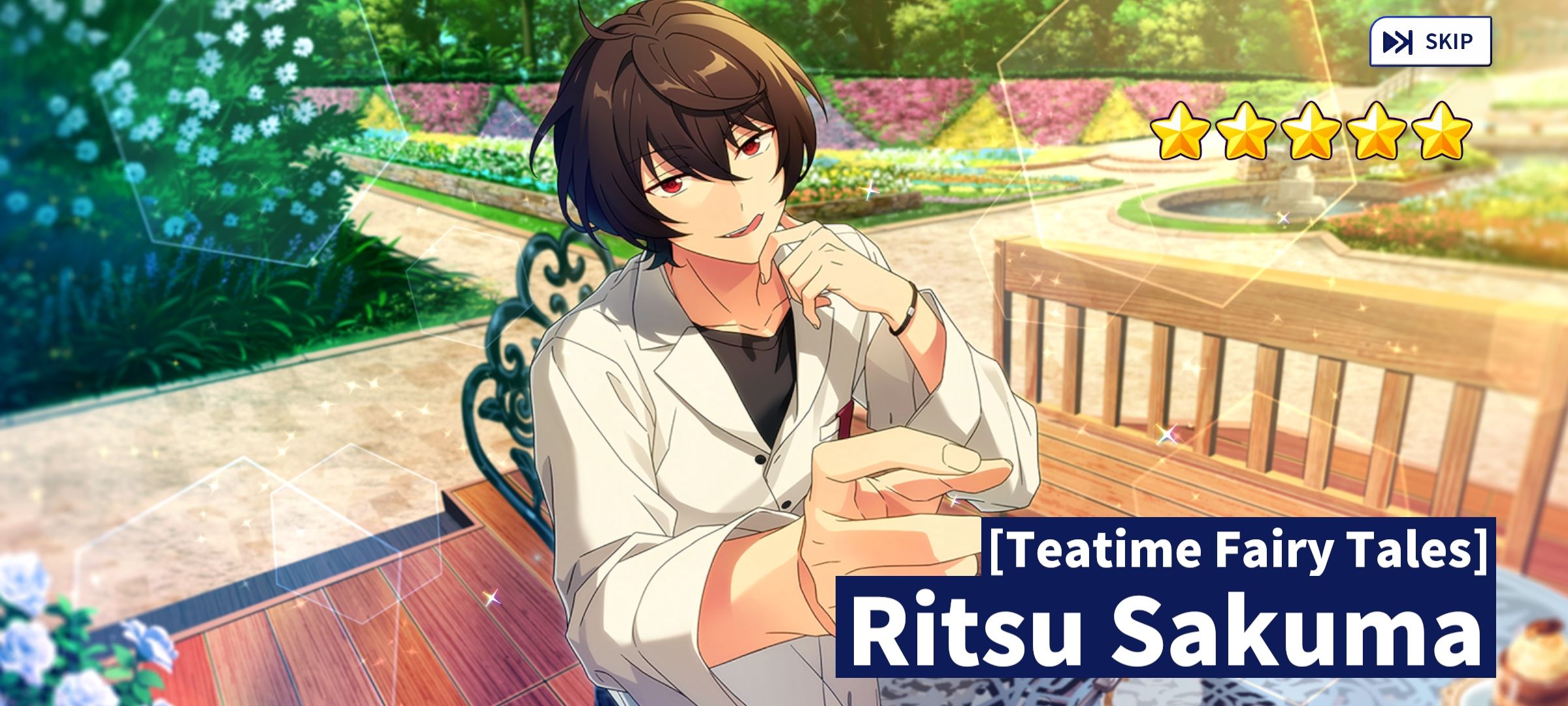 I got snow white Ritsu card under 100 scouts!! and also butler Makoto ...