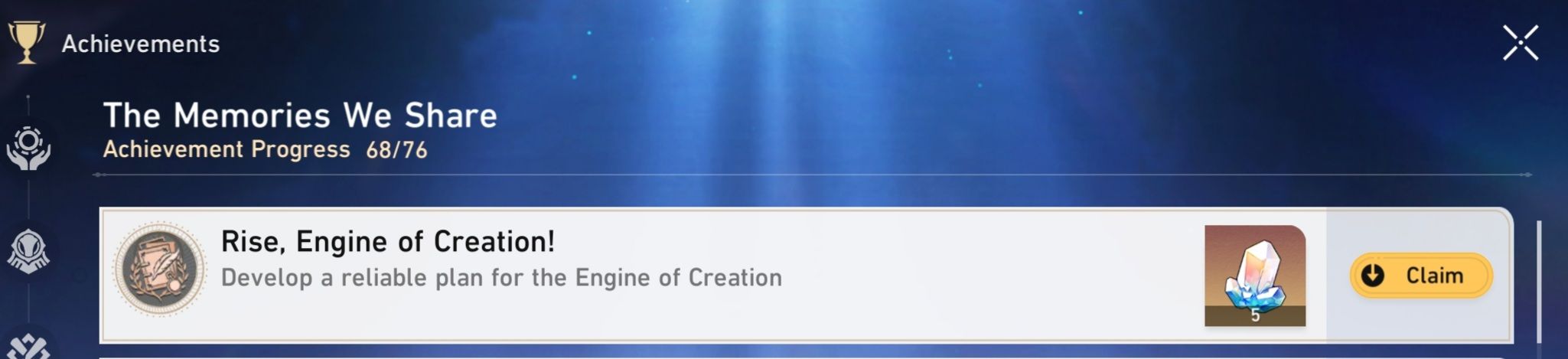 Hidden achivement #3 (Rise, Engine of Creation!) Honkai: Star Rail ...