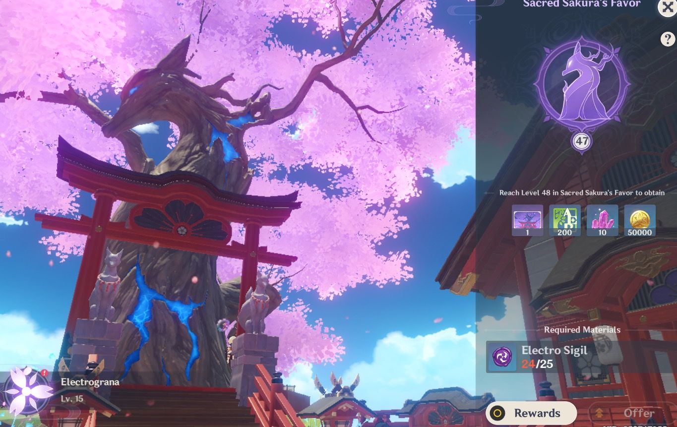 INAZUMA 100% Map Exploration not enough? To level 50 Sacred Sakura ...