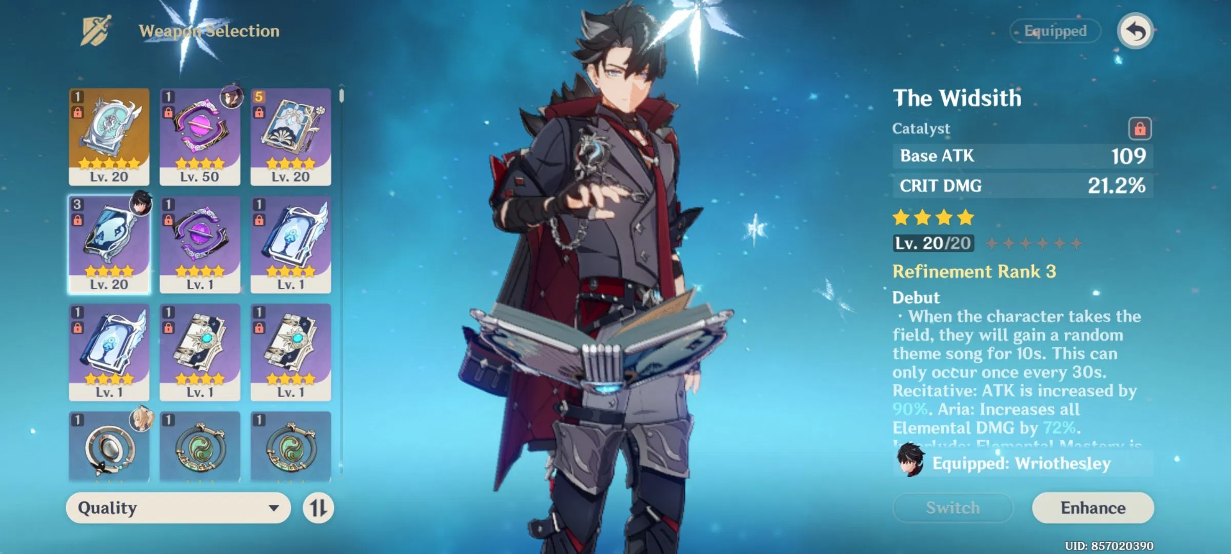 so which weapon is best for him? or should i get flowing purity ...