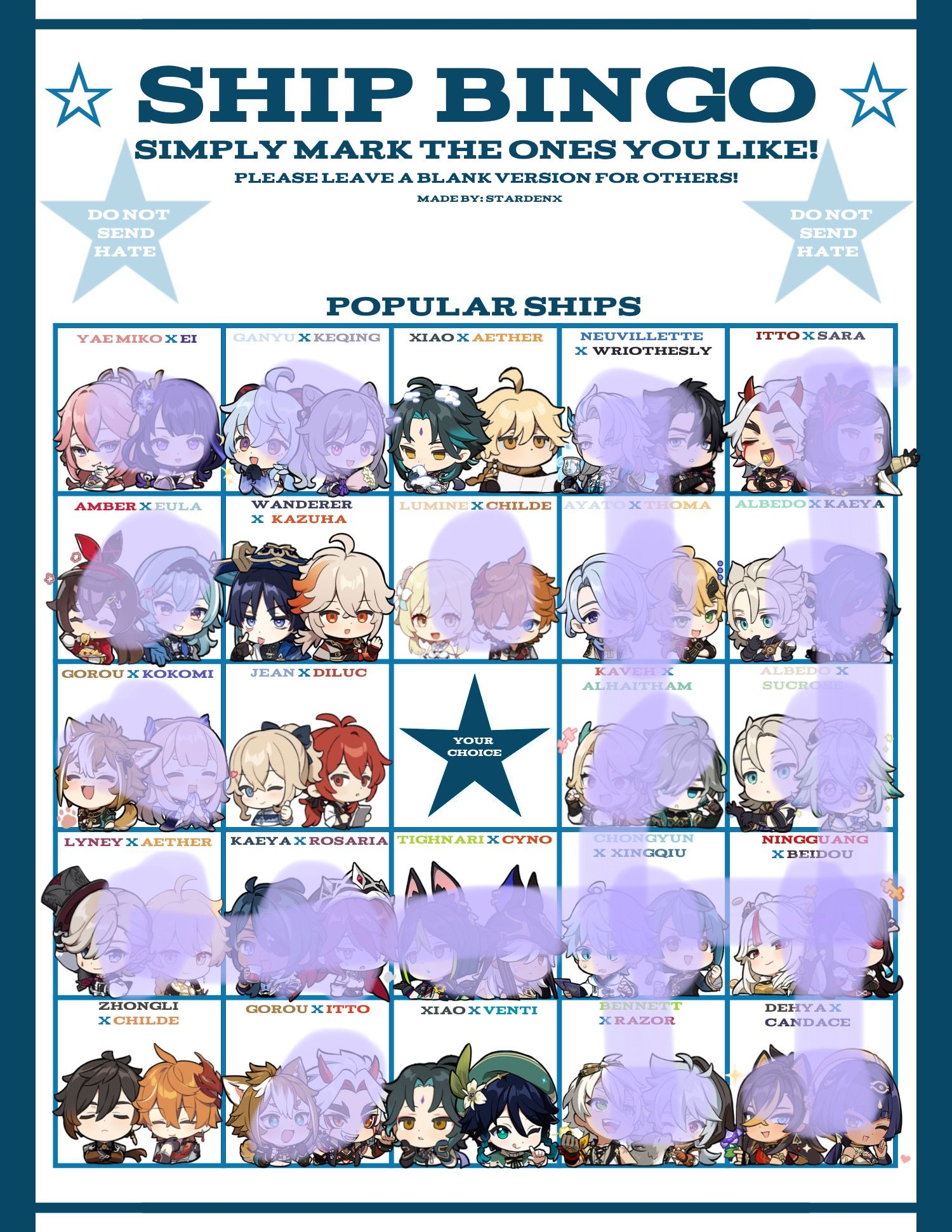 Ship Bingo Genshin Impact | HoYoLAB