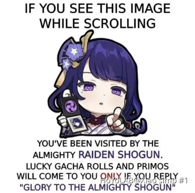 Glory to all mighty Raiden Shogun Genshin Impact | HoYoLAB