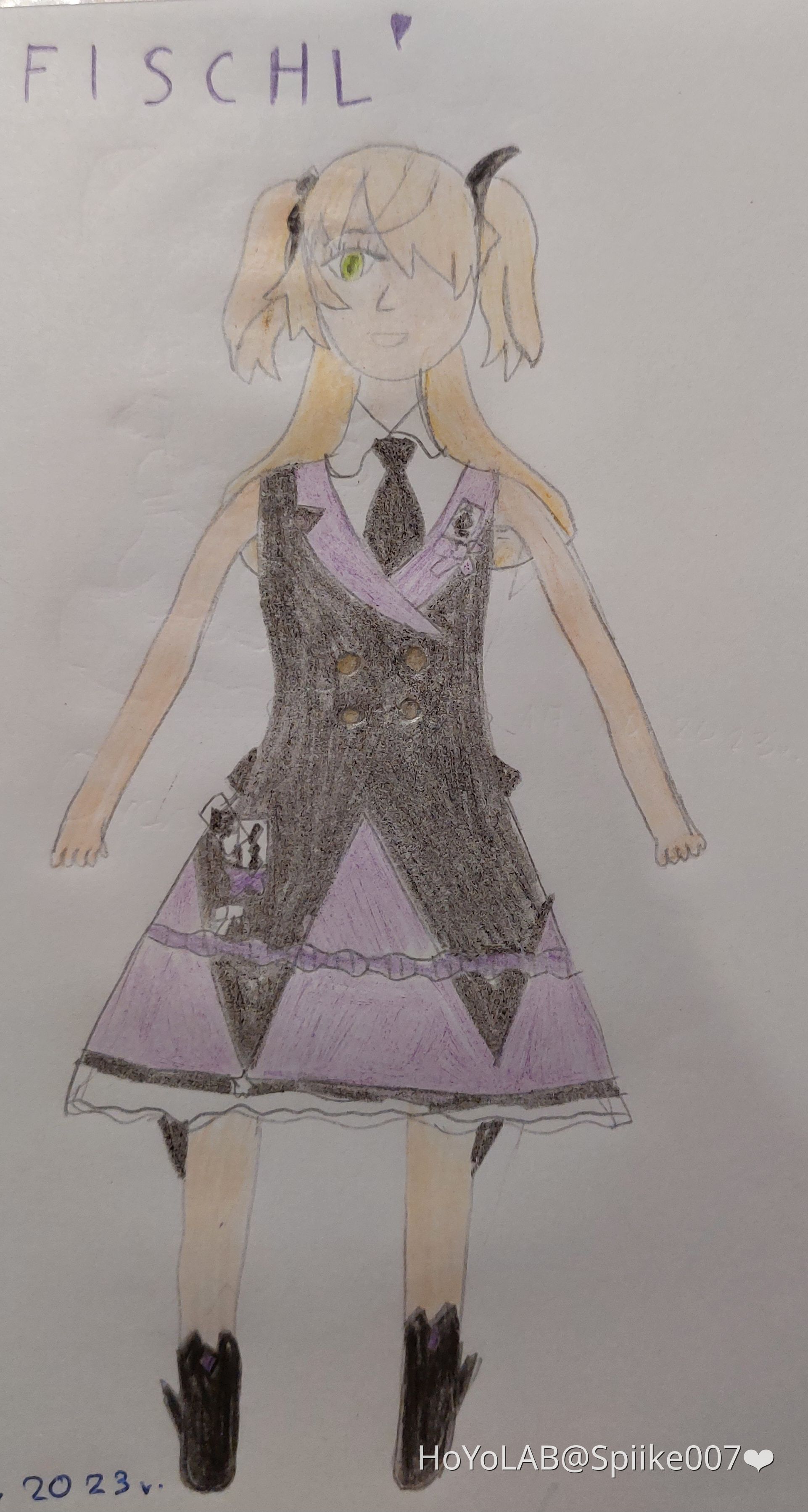 Fischl drawing in this magic outfit 💕 Genshin Impact | HoYoLAB