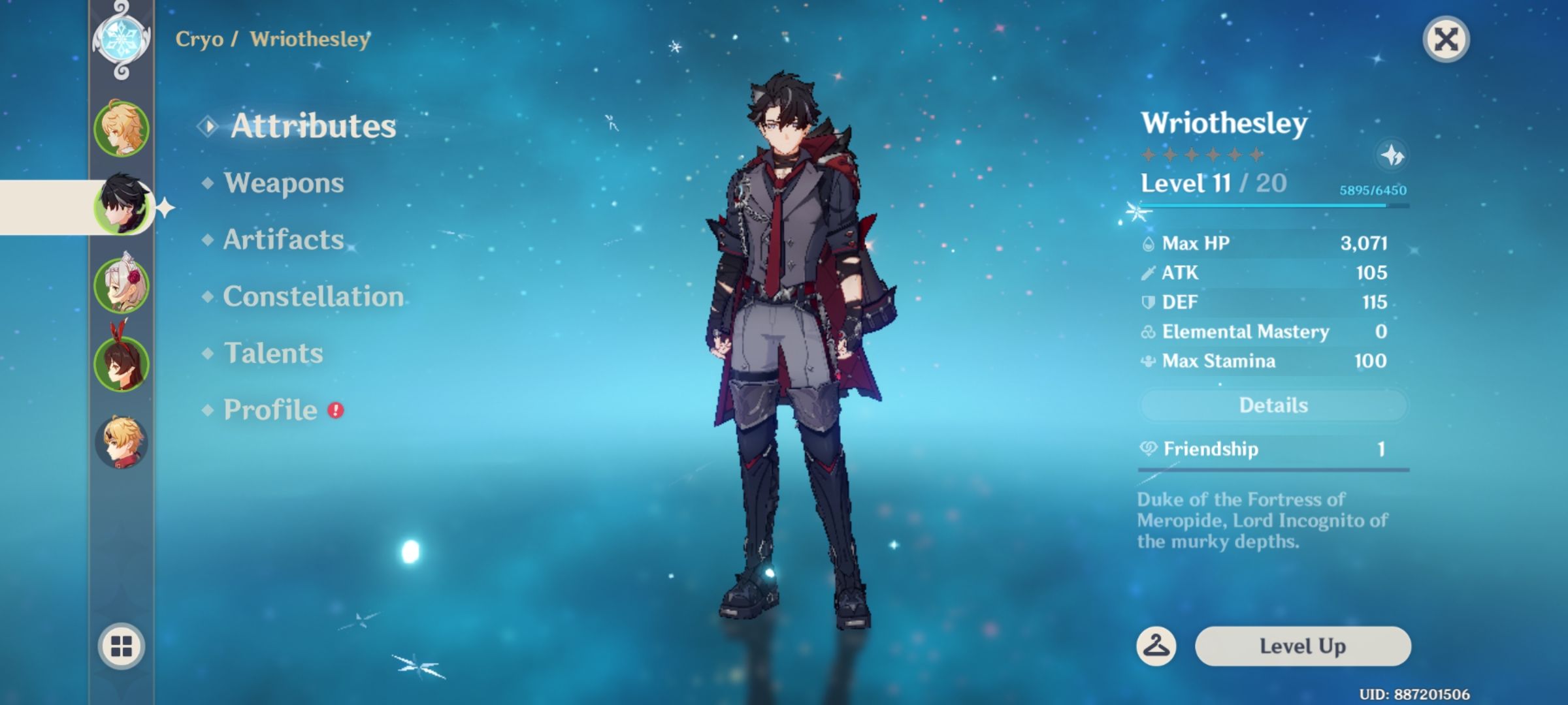 Wrio came home 🥹 in my other account Genshin Impact | HoYoLAB