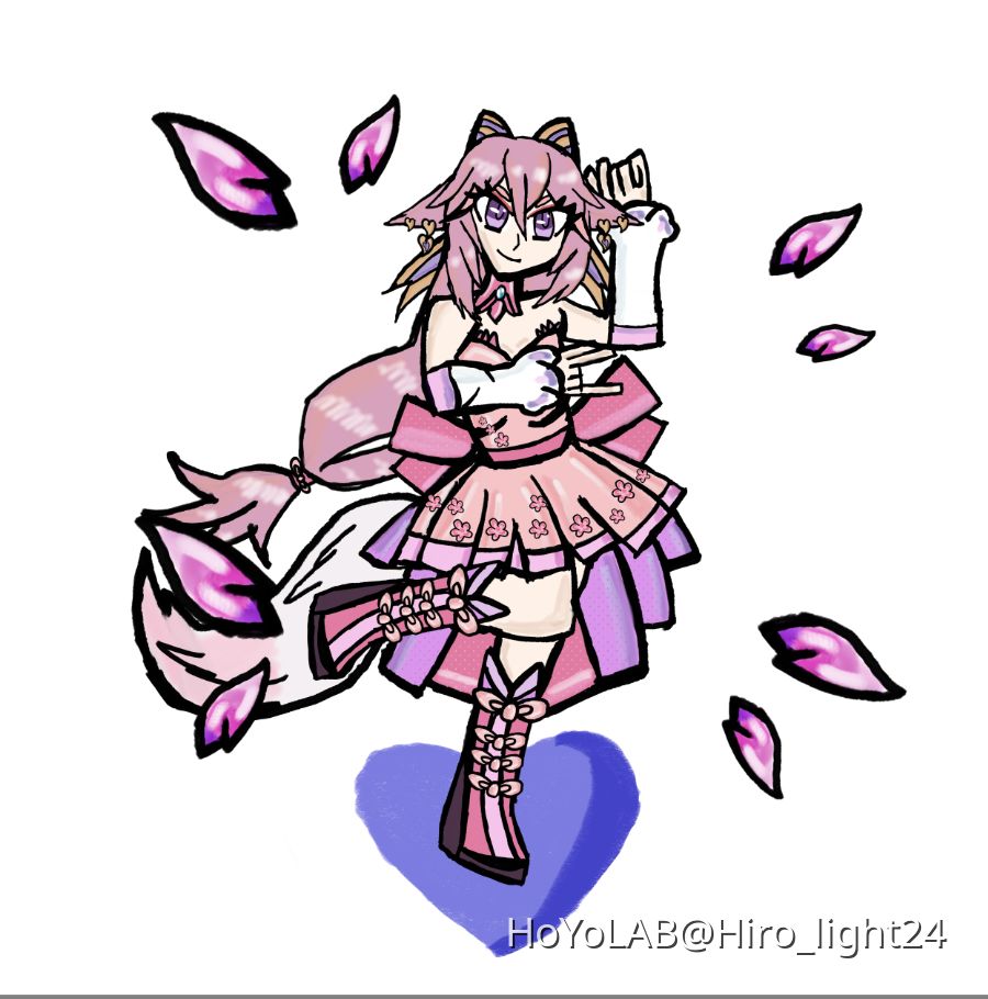 Tried to draw yae miko as a magical girl Genshin Impact | HoYoLAB