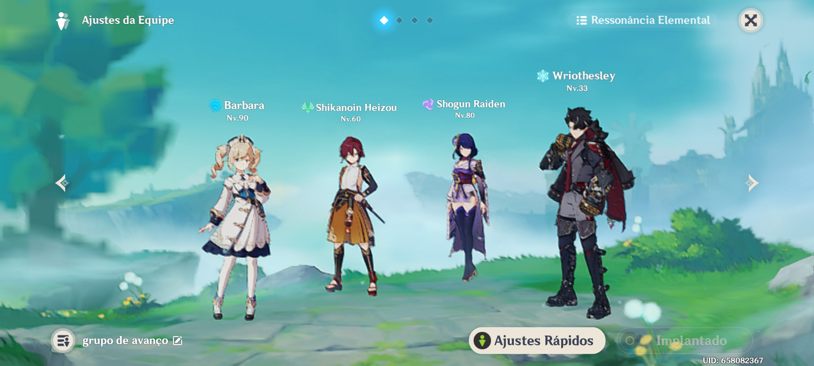 montando um novo time Genshin Impact | HoYoLAB