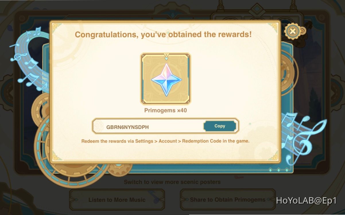 Free x40 primogems (one time use redeem code) Genshin Impact | HoYoLAB