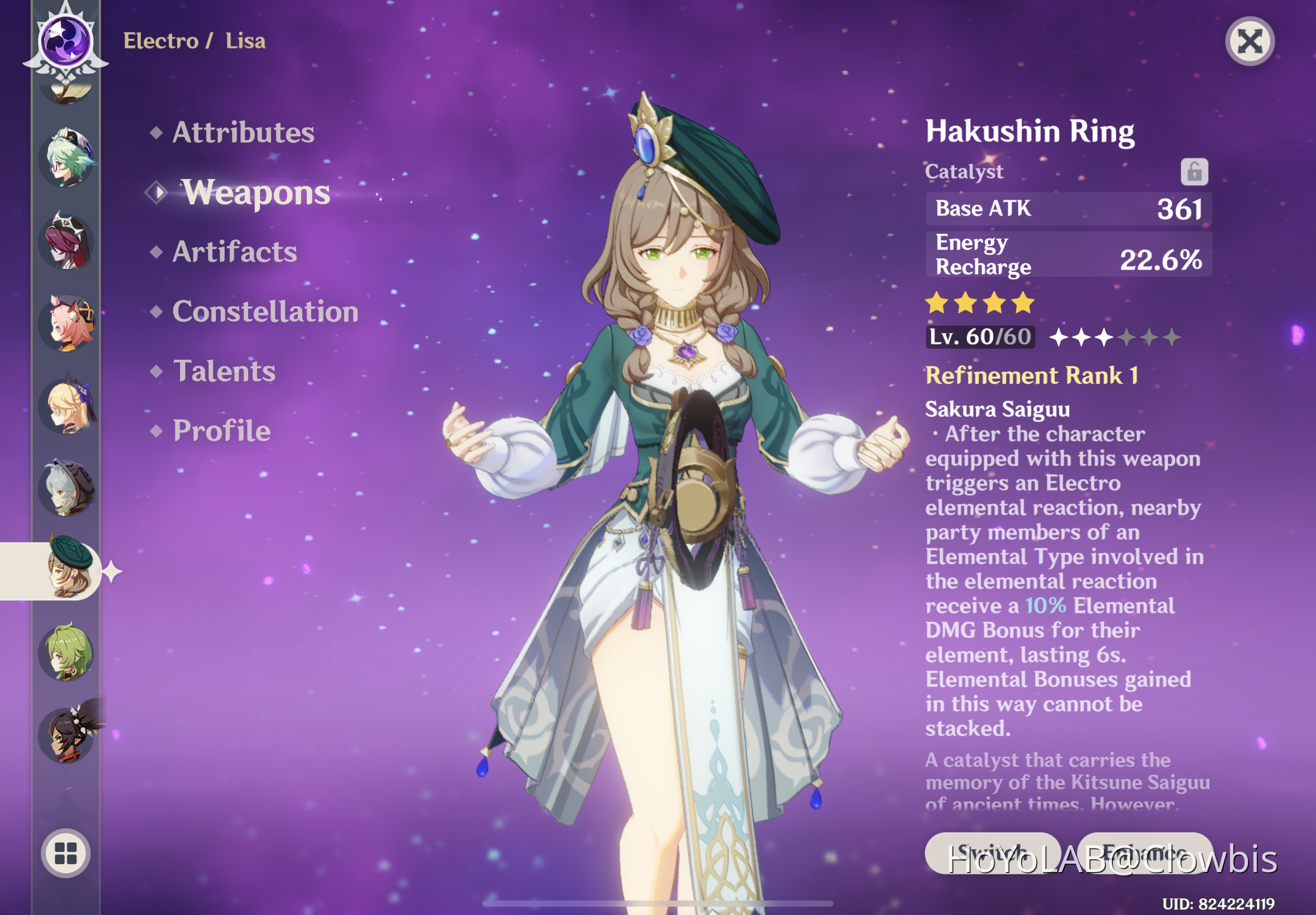 New weapon for Lisa Genshin Impact | HoYoLAB