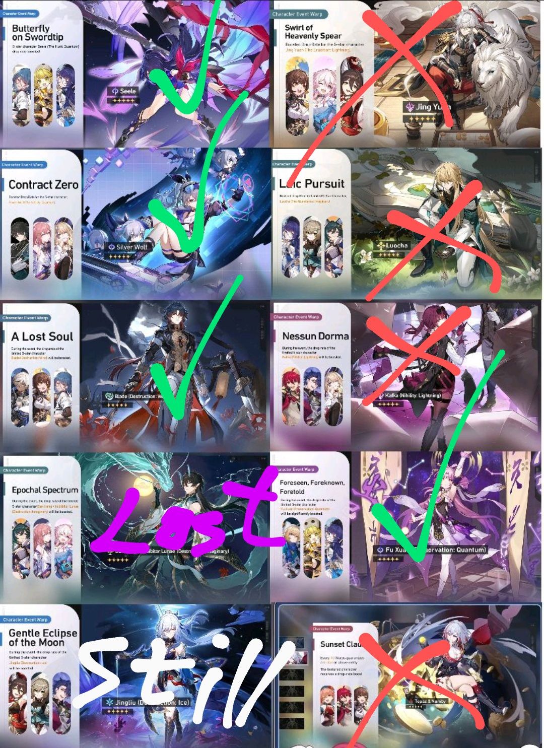 💀 Technically I've pulled all on all of the banners (except for Topaz ...