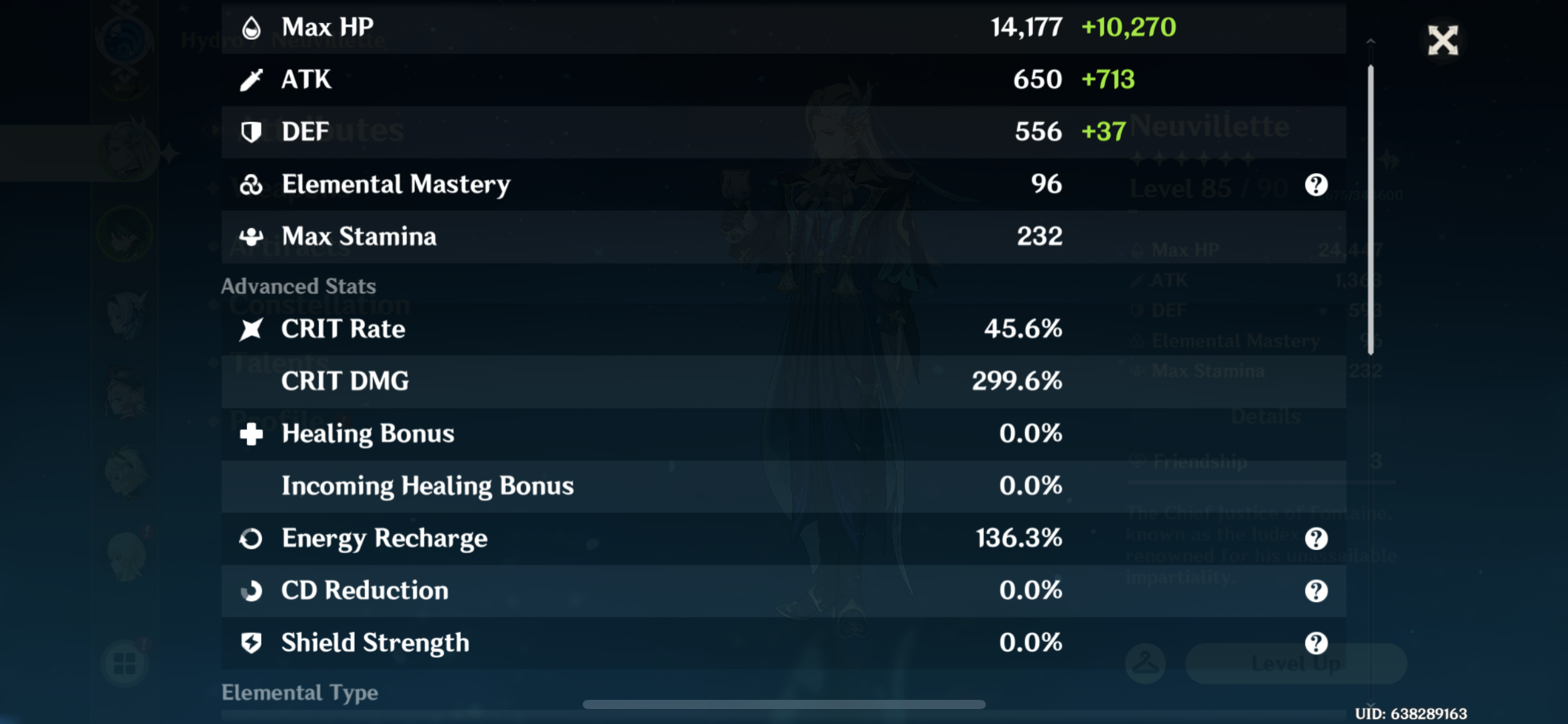 Neuvi stats Genshin Impact | HoYoLAB
