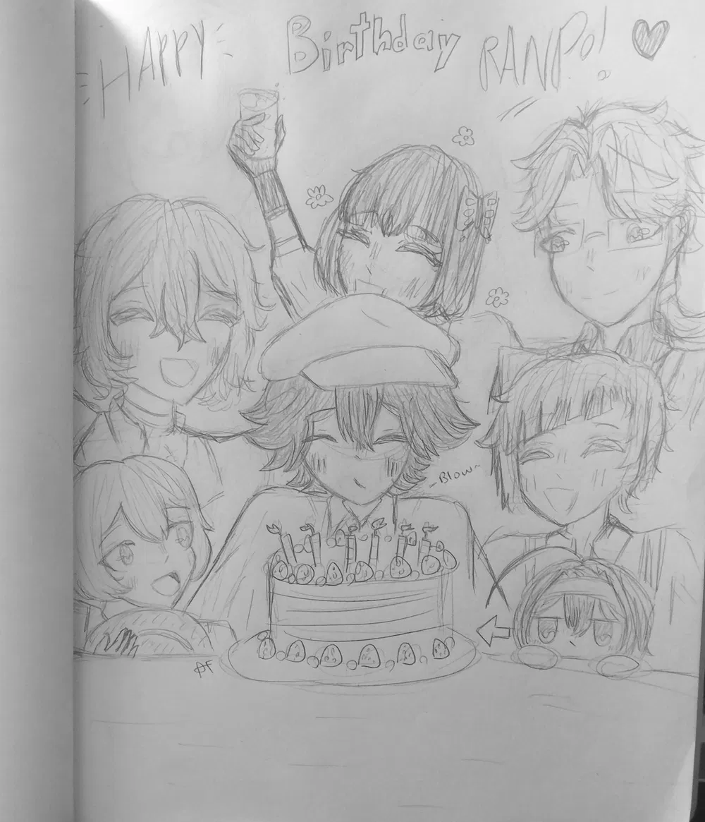 BSD Ranpo Birthday fanart ♡ | HoYoLAB