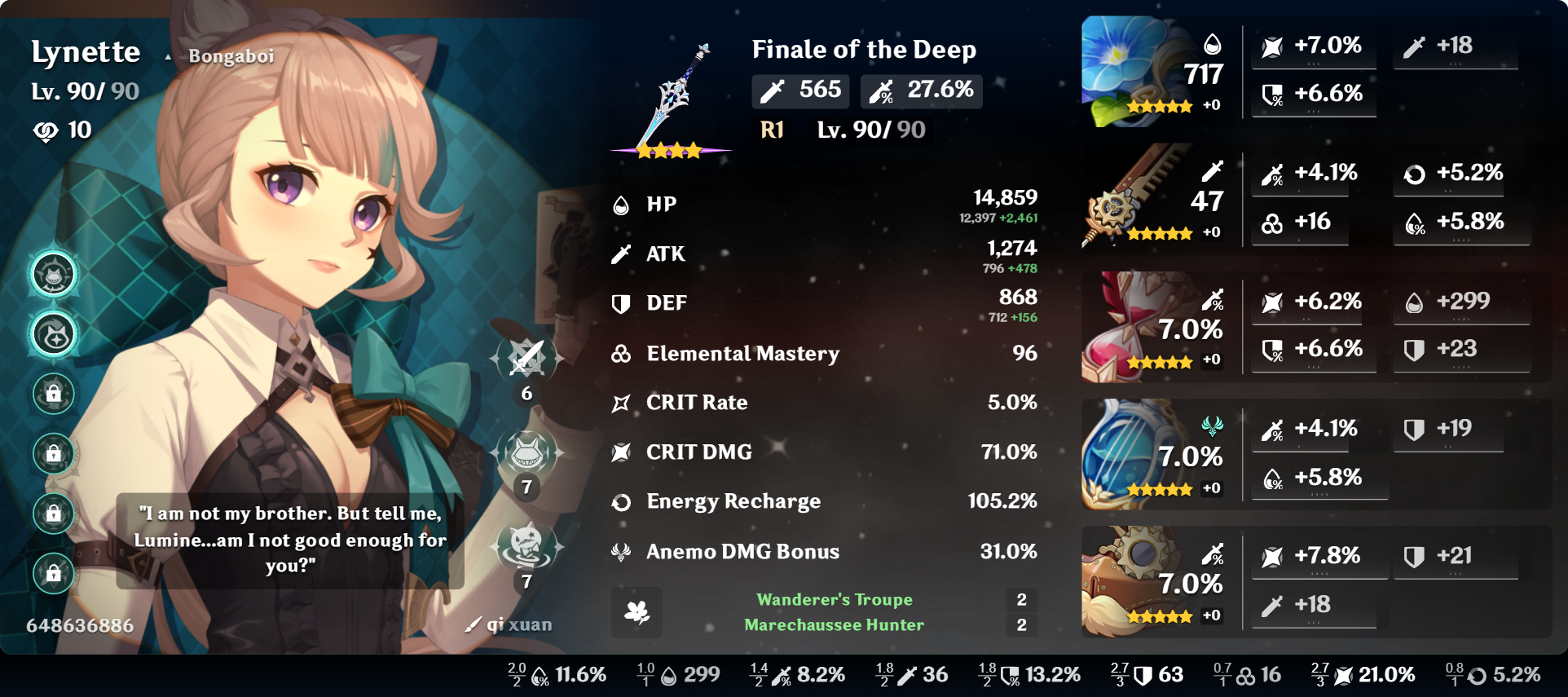 Lynette. 6-7-7. Genshin Impact | HoYoLAB