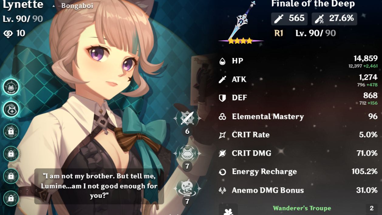 Lynette. 6-7-7. Genshin Impact | HoYoLAB