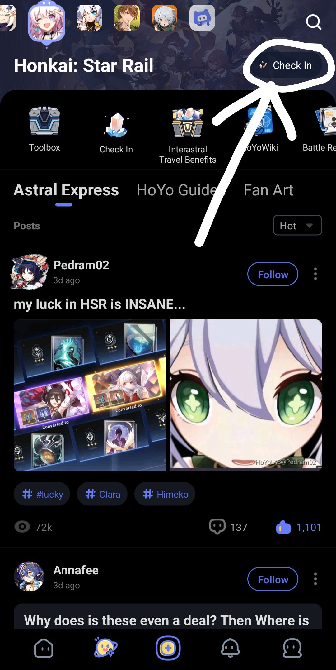 Hell yeah ️Hoyolab finally added this feature to Honkai Star Rail💜 ...