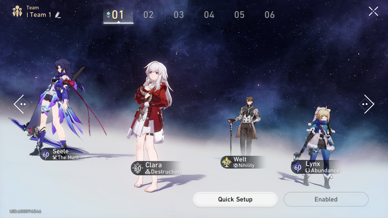 my current team plus one of my first characters Honkai: Star Rail | HoYoLAB