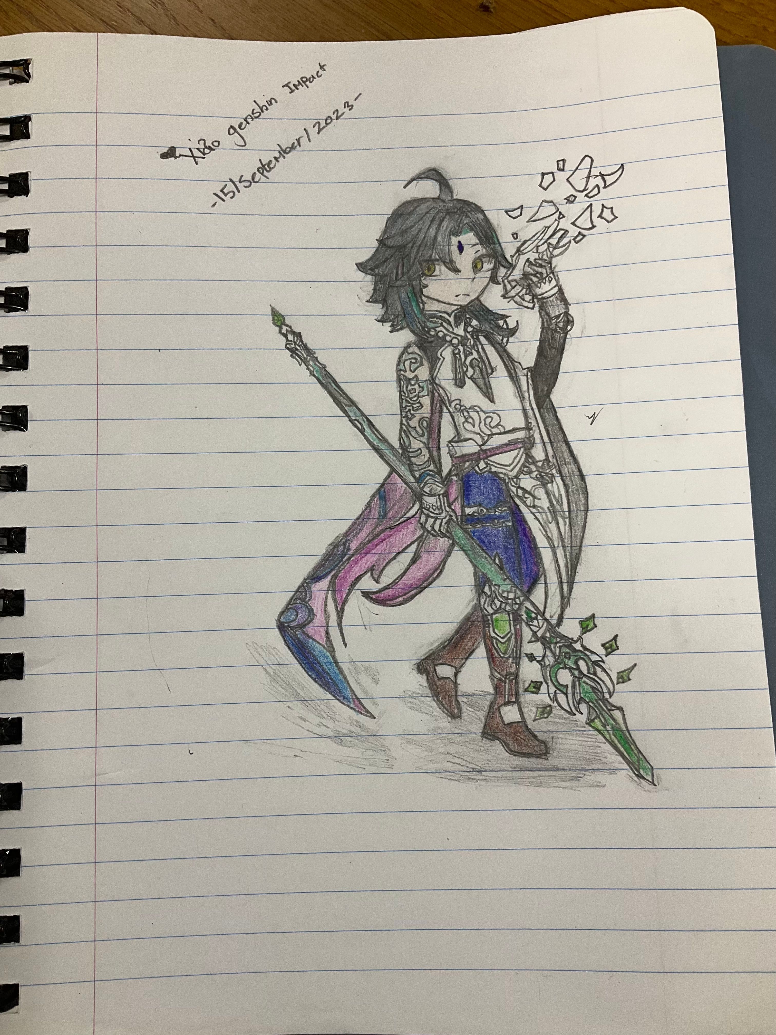 Xiao drawing Genshin Impact | HoYoLAB