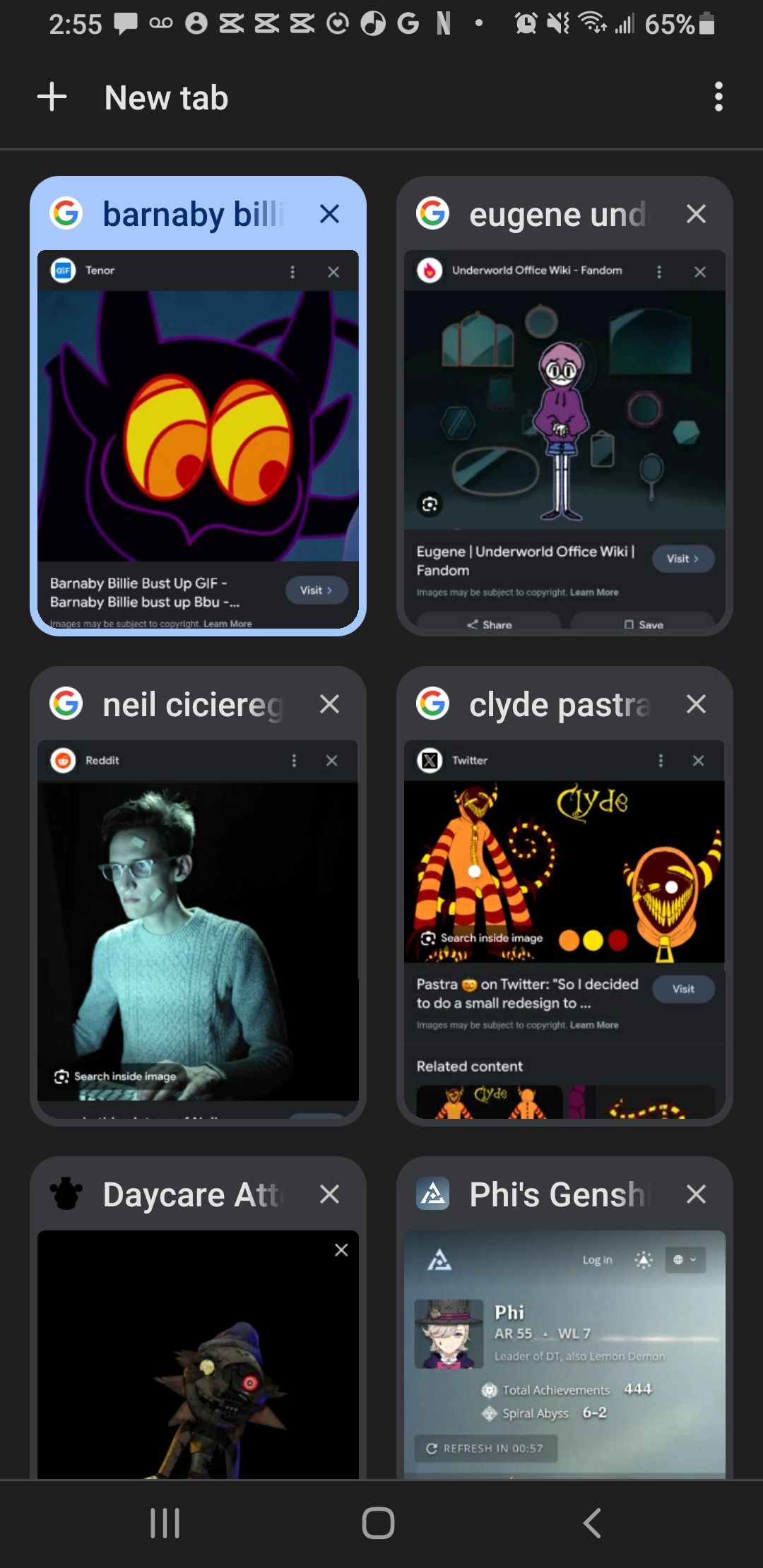 some silly tabs I have | HoYoLAB