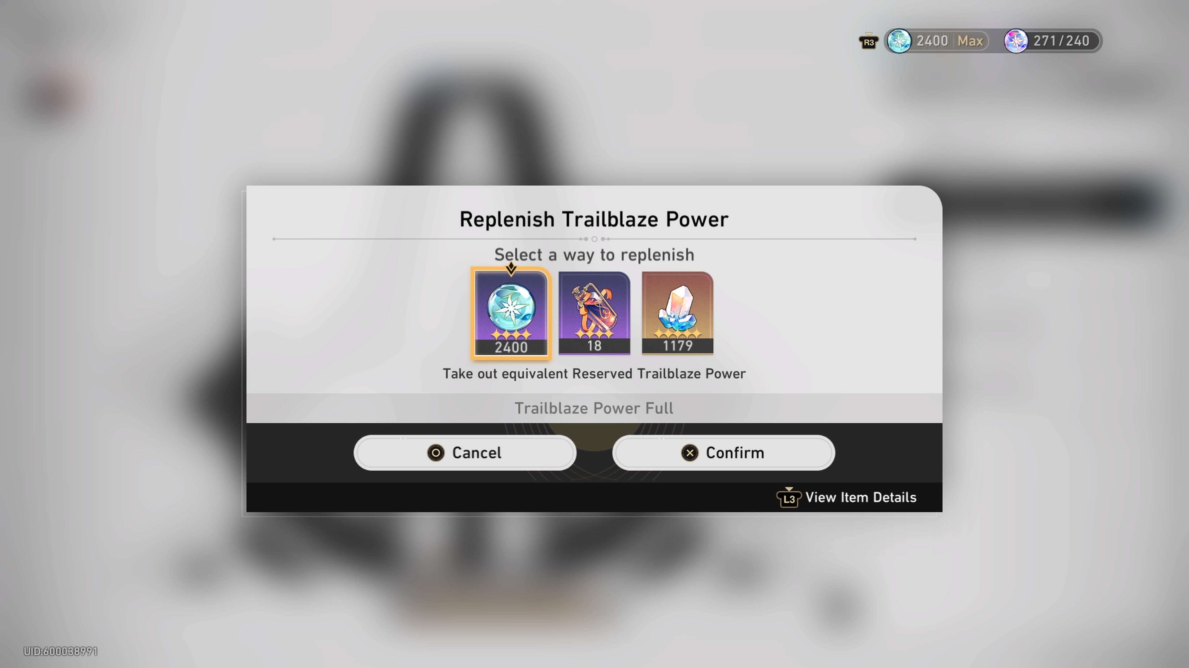 Reached the 2400 Reserved Trailblaze Power cap. Too lazy to farm nowadays in all my games 😆 ...