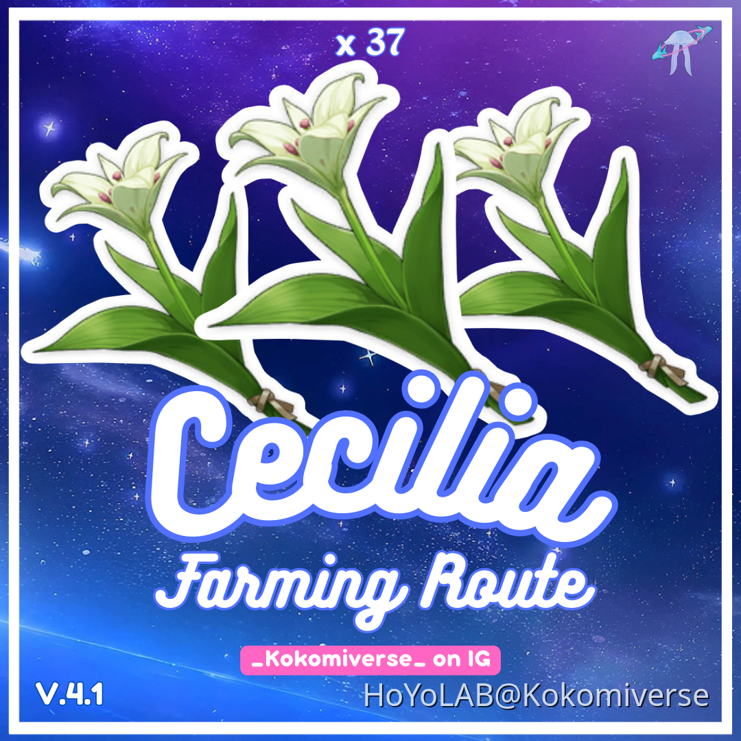 •Cecilia Location & Farming Route• Genshin Impact | HoYoLAB