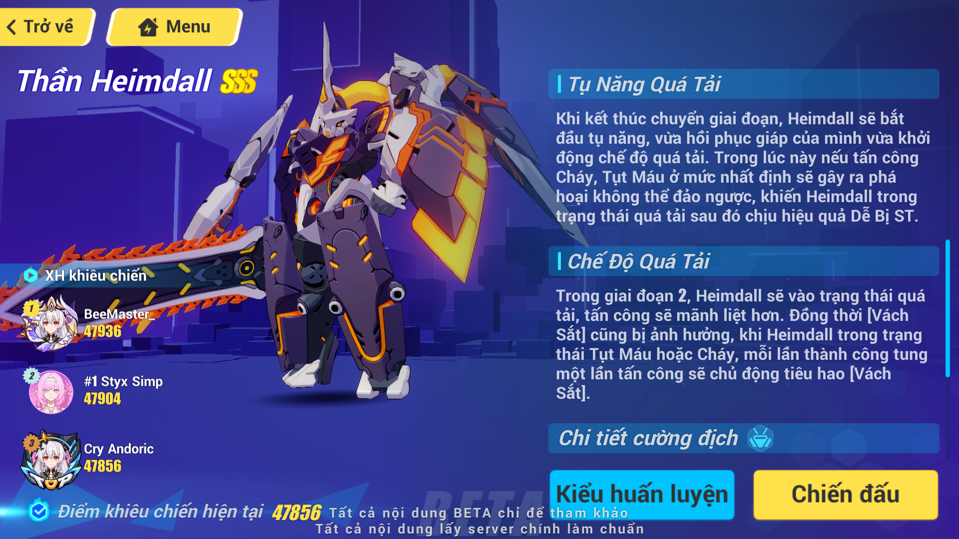 [V7.0] - Chiến lược Chiến Trường Kí Ức - Thần Heimdall (SSS) Honkai Impact 3rd | HoYoLAB