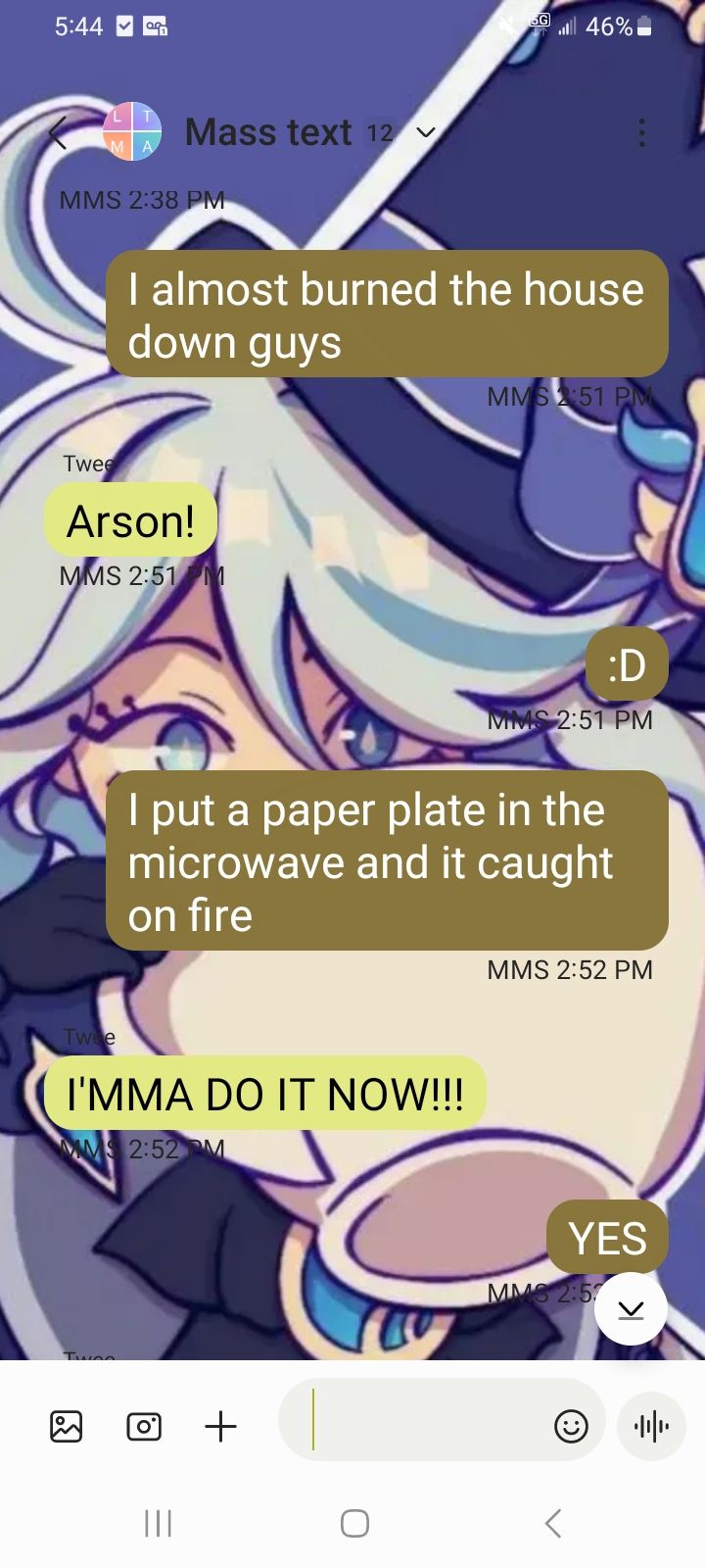 What's your group chat like? Here's mine (yes I really did set a paper ...