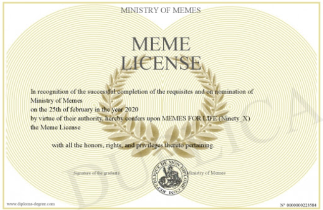 meme stealing license for all of you pookies!